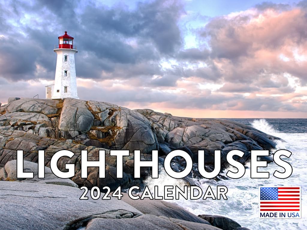 Amazon.com: Willow Creek Press Lighthouses Monthly 2024 Wall Calendar ...