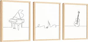 Amazon.com: EXCOOL CLUB Minimalist Music Wall Art - 12x16 Musical ...