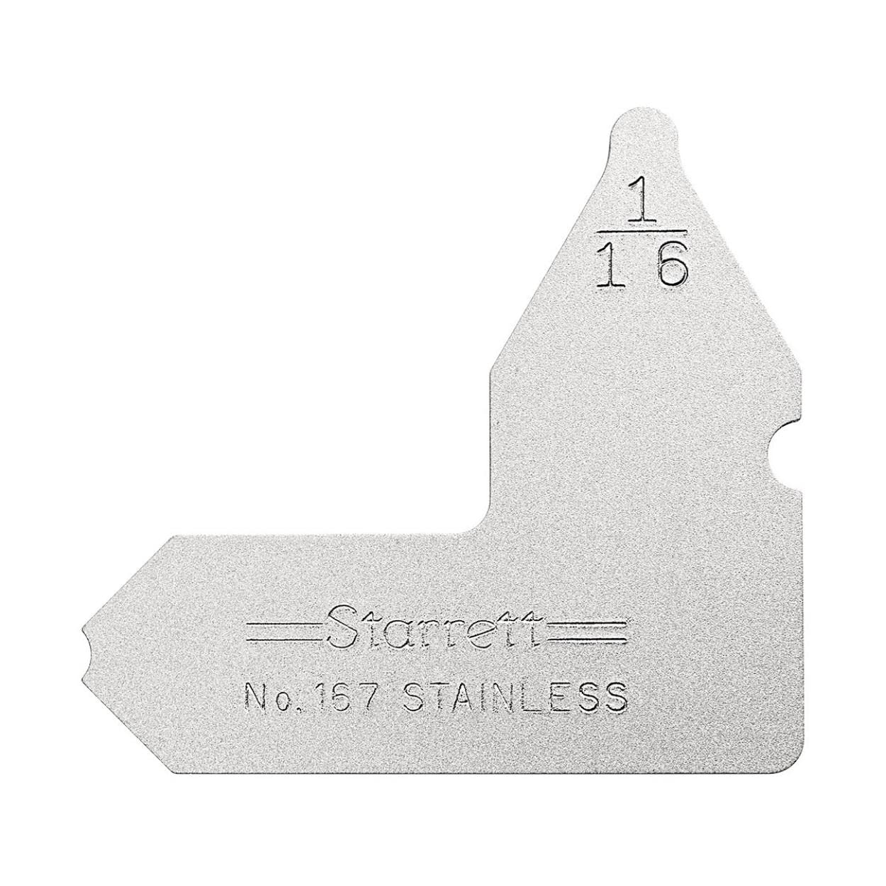 Starrett 167-1/16 Stainless Steel Radius Gauge - Inch, 1/16" Radius ...