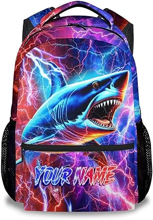 Amazon.com | NICEFORNICE Personalized Kids Backpack for Boys - Shark ...