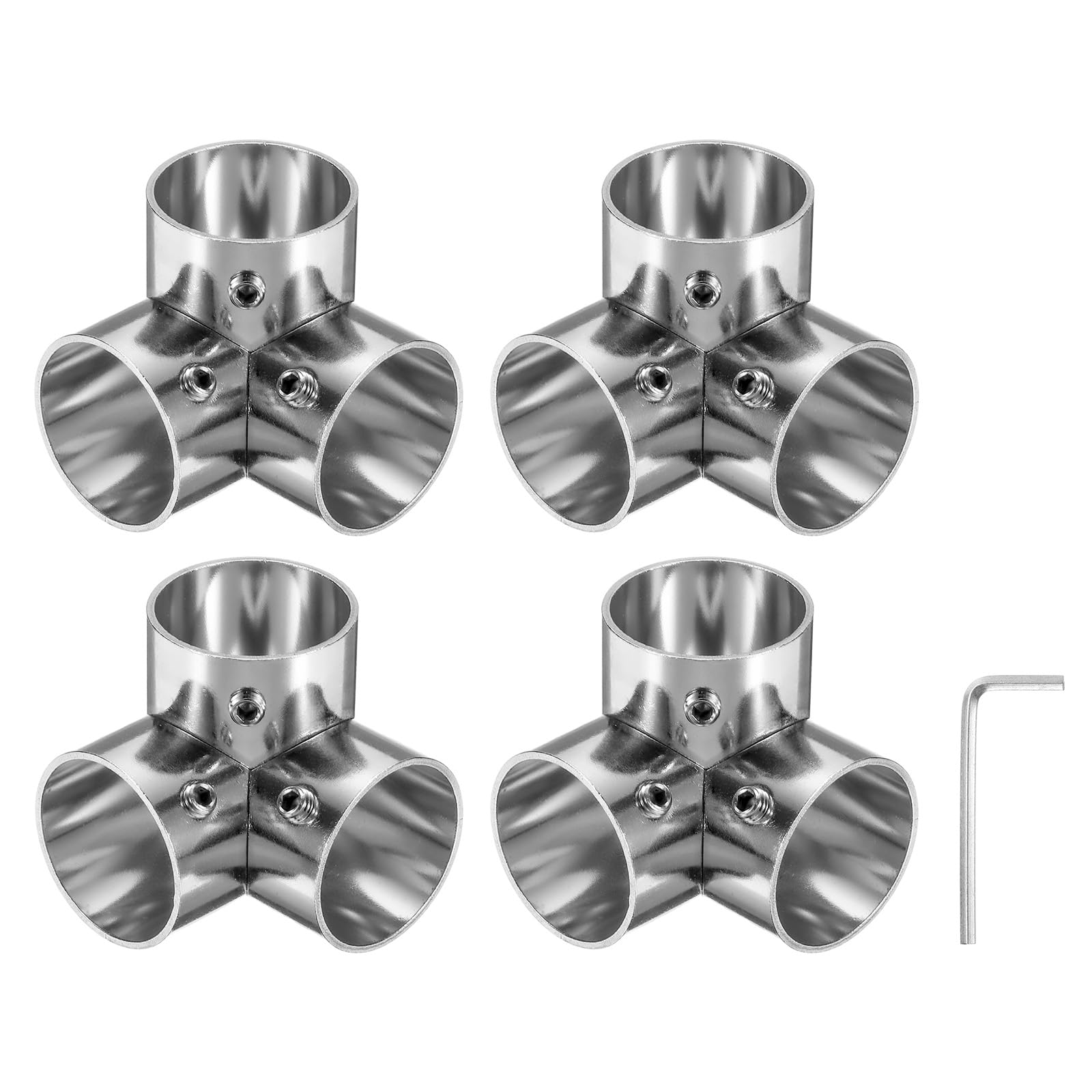 uxcell 4Pcs Elbow Corner Cross Structural Pipe Connectors 3 Way End ...
