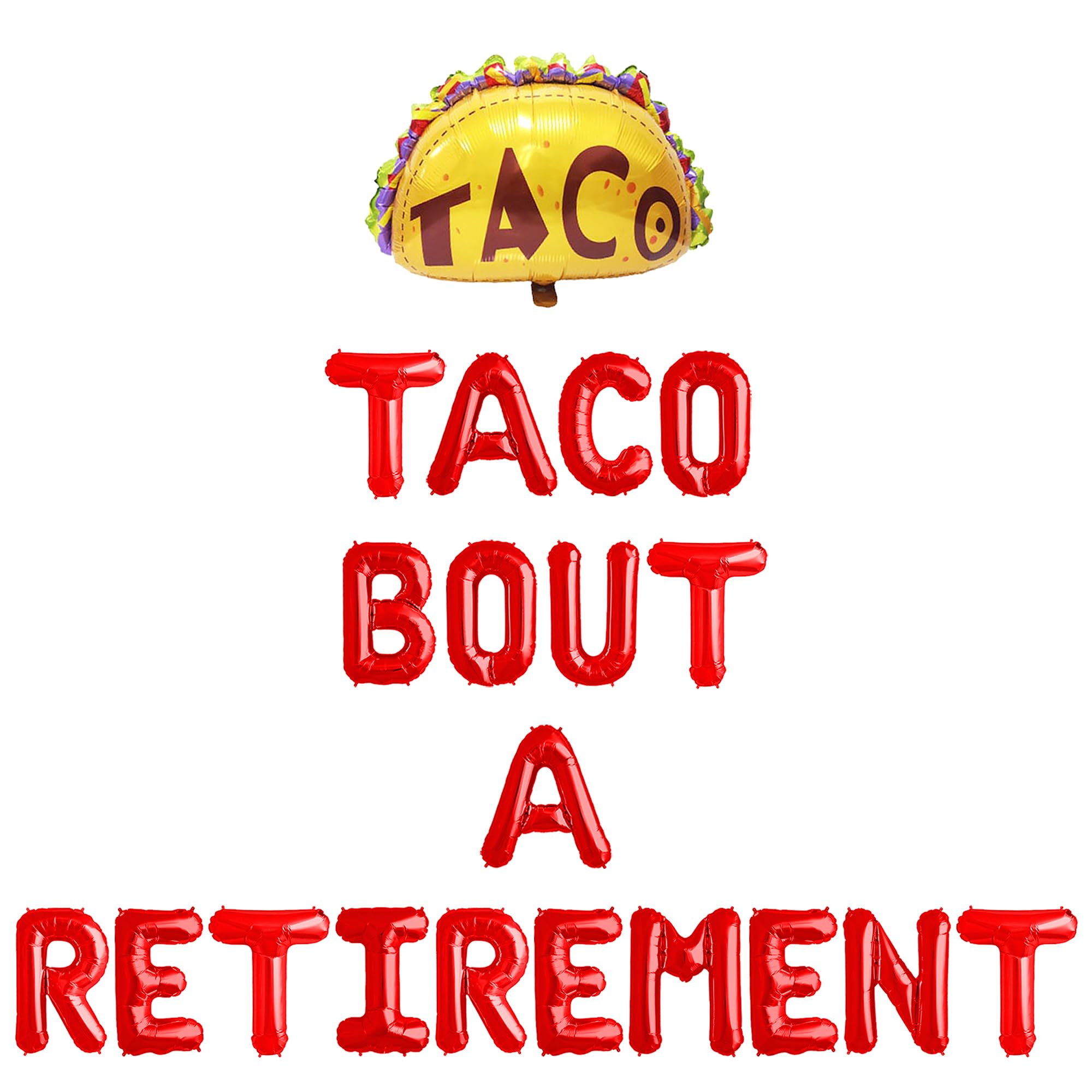 Amazon.com: 100% LIKED-Taco Bout A Retirement Banner,Retirement Sign ...
