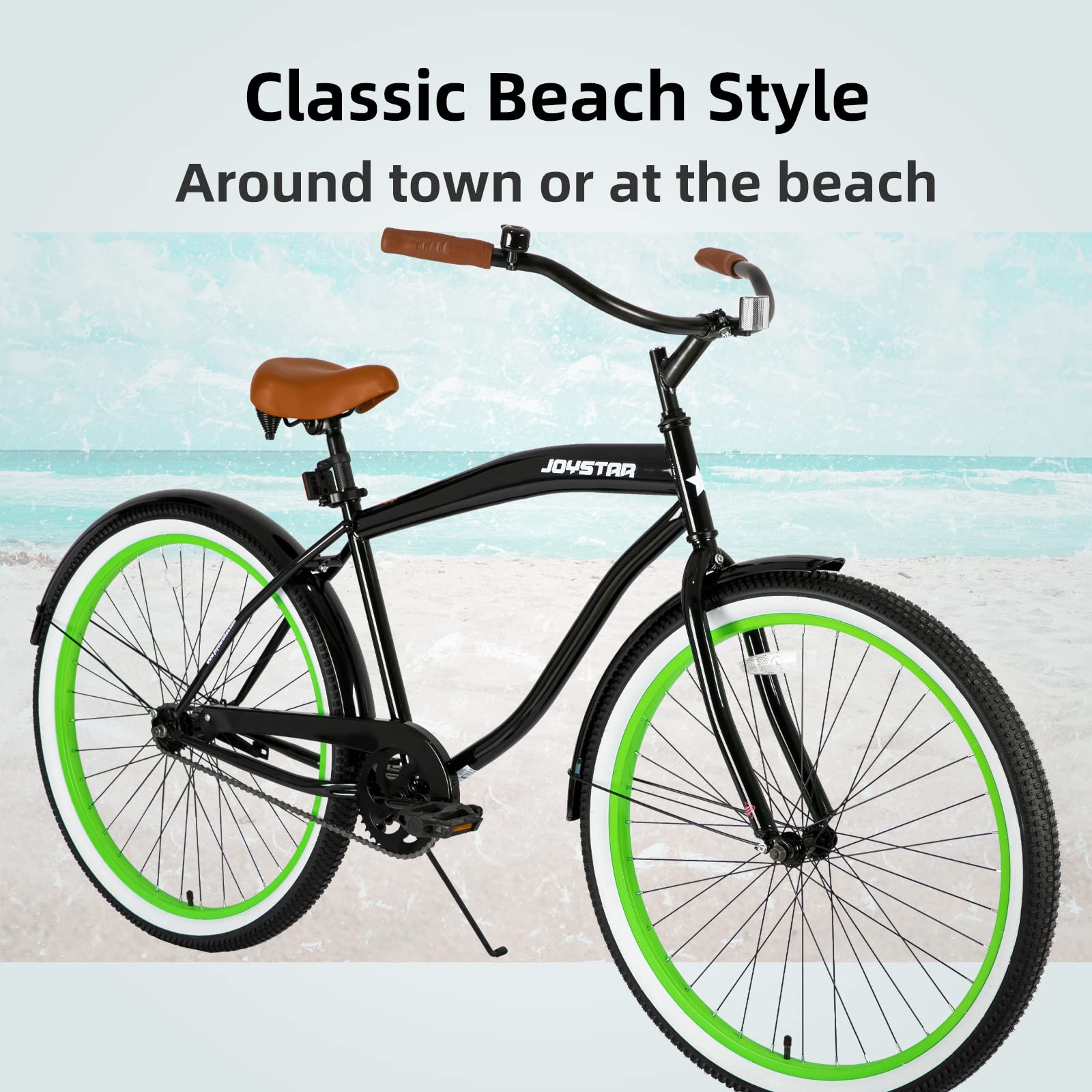 Snapklik.com : JOYSTAR 26 Inch Beach Cruiser Bike For Ages 12-14 Years ...