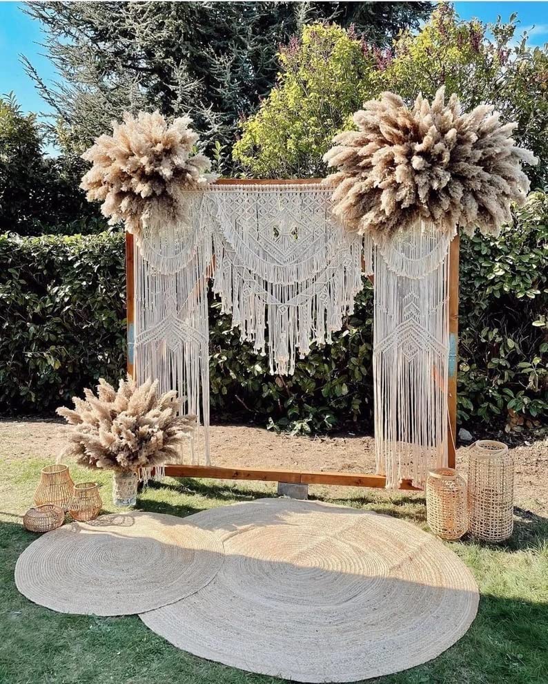 Knitt World Handmade Macrame Curtain Bohemian Decoration Backdrop ...