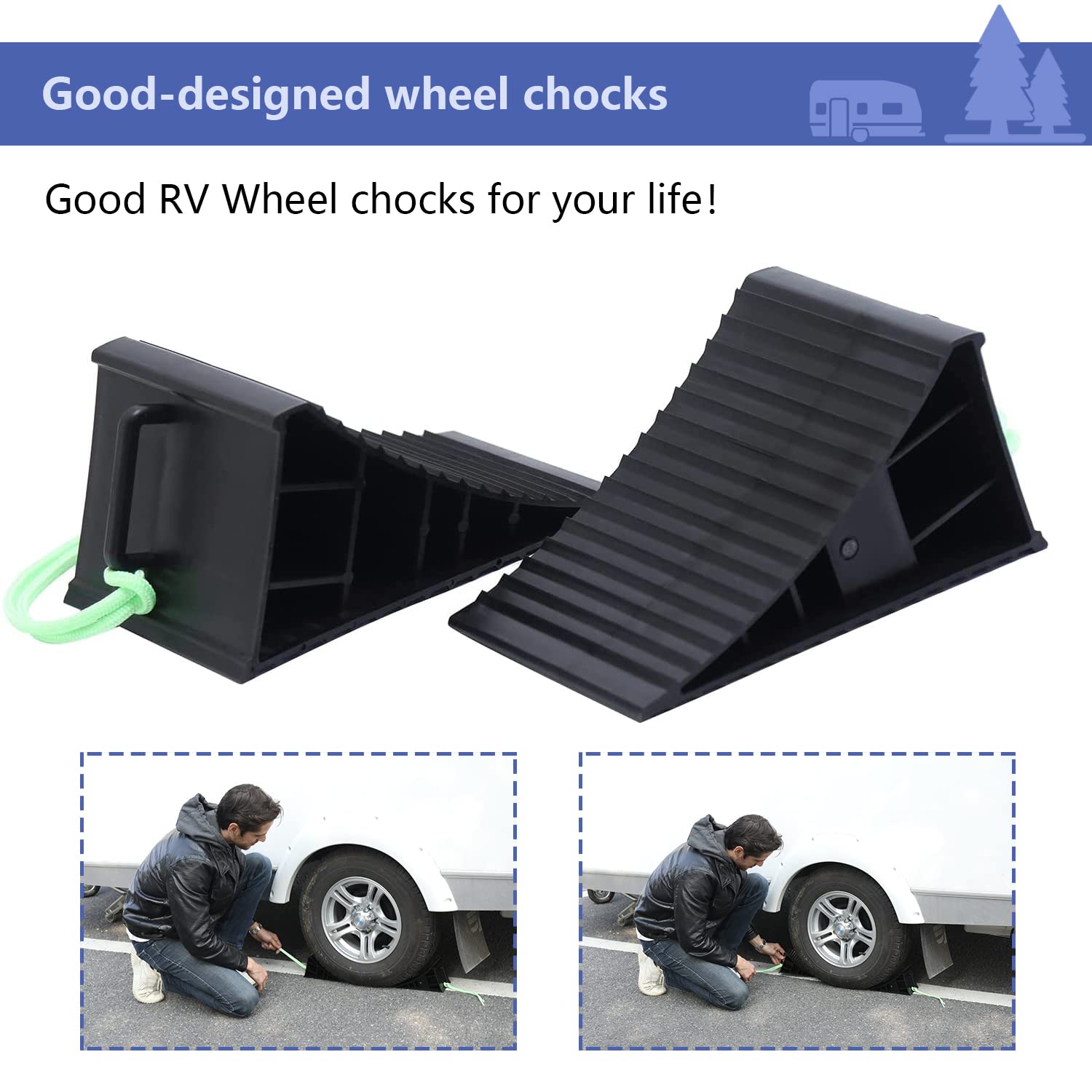 Snapklik.com : GarfatolRv RV Wheel Chocks