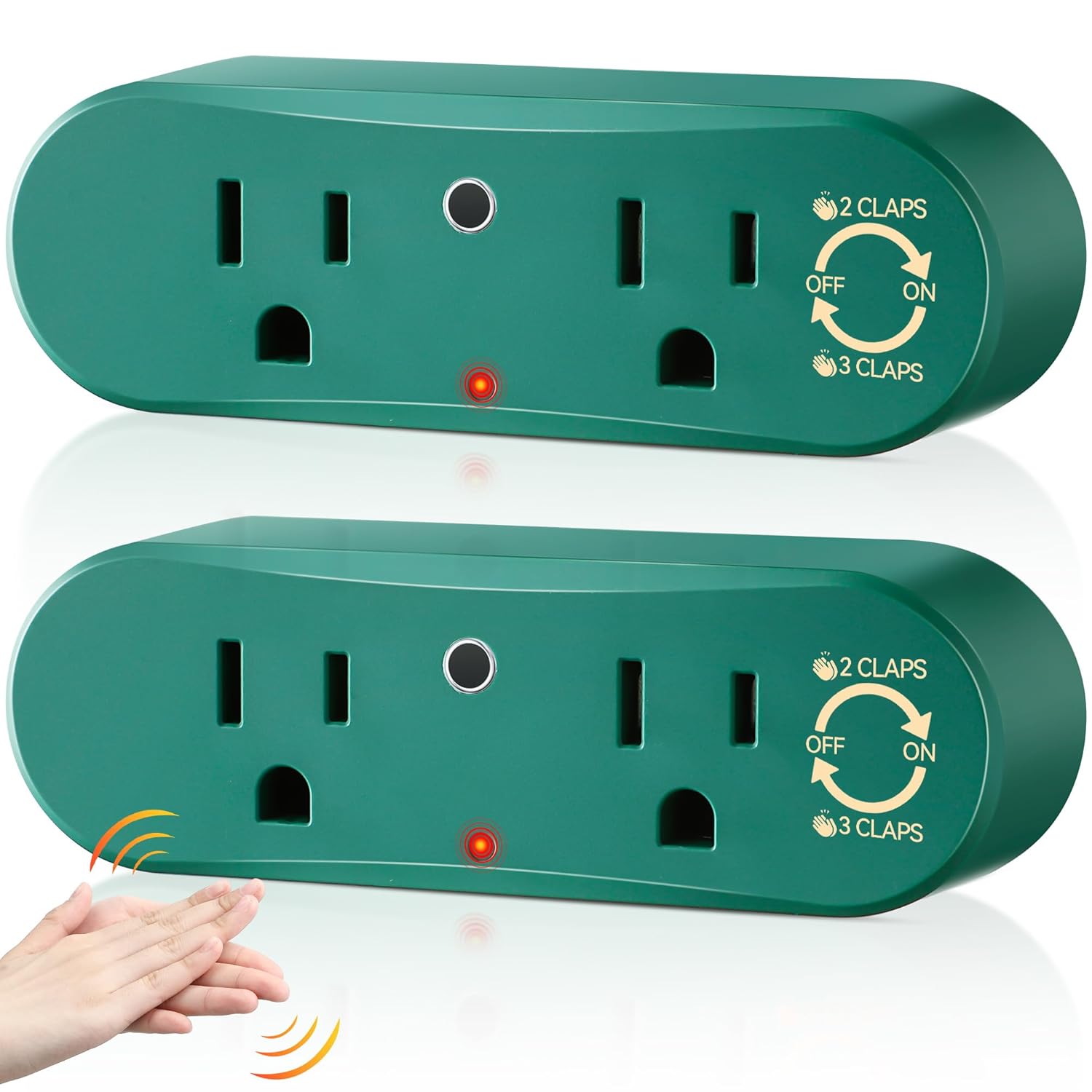 Saillong Clapping Light Control Switch,110V Wireless Wall Outlet with 2 ...