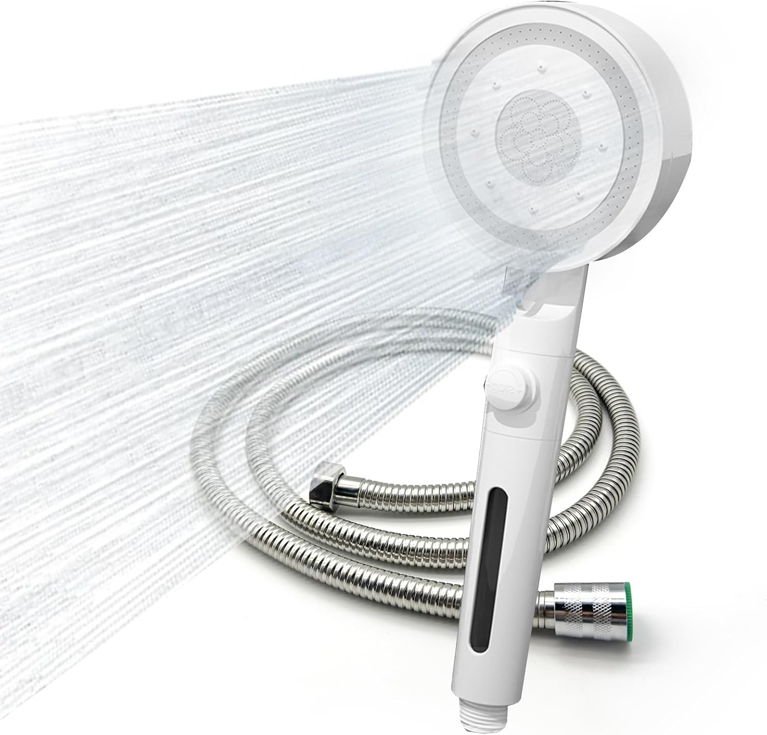 Achkey High-Pressure Shower Head and Hose 1.5M, 6-Speed Shower with ...