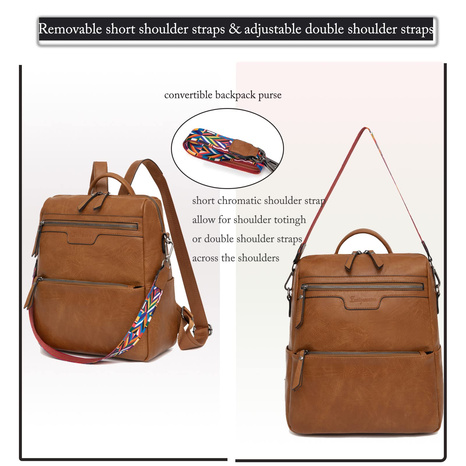 Backpack Purse for Women ,Small Size Fashion Cute Convertible Designer ...