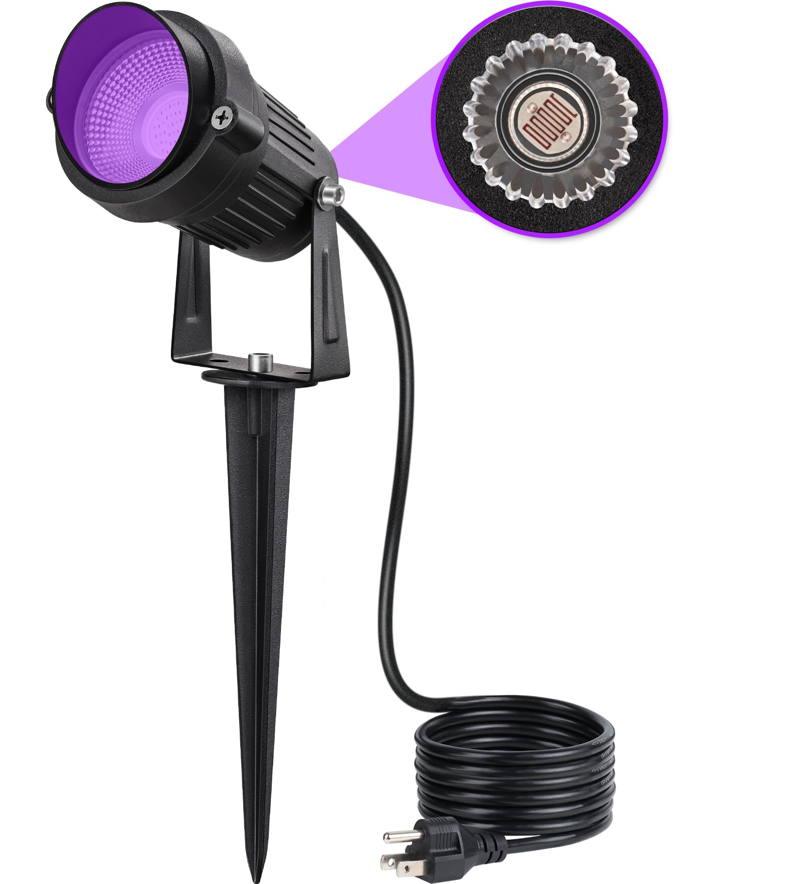 SUNVIE Outdoor Black Light with Photocell Sensor 10W Outdoor Blacklight ...