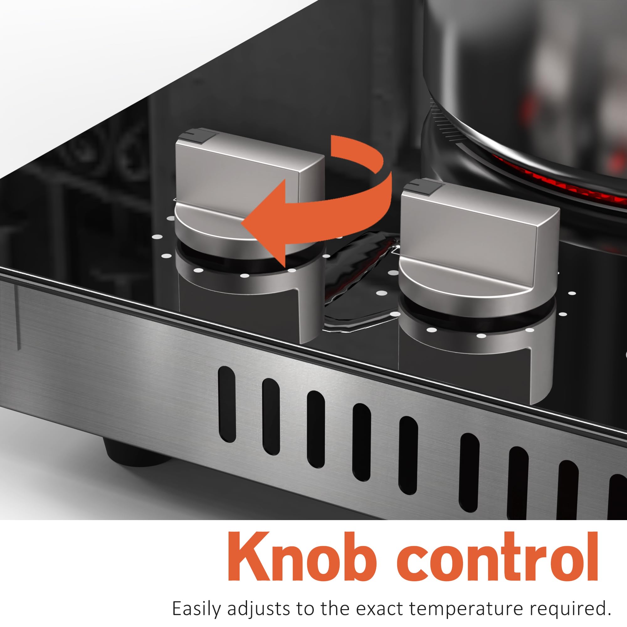 Snapklik.com : 2 Burner Electric Cooktop, 110V Plug In 2000W, 12 Inch ...