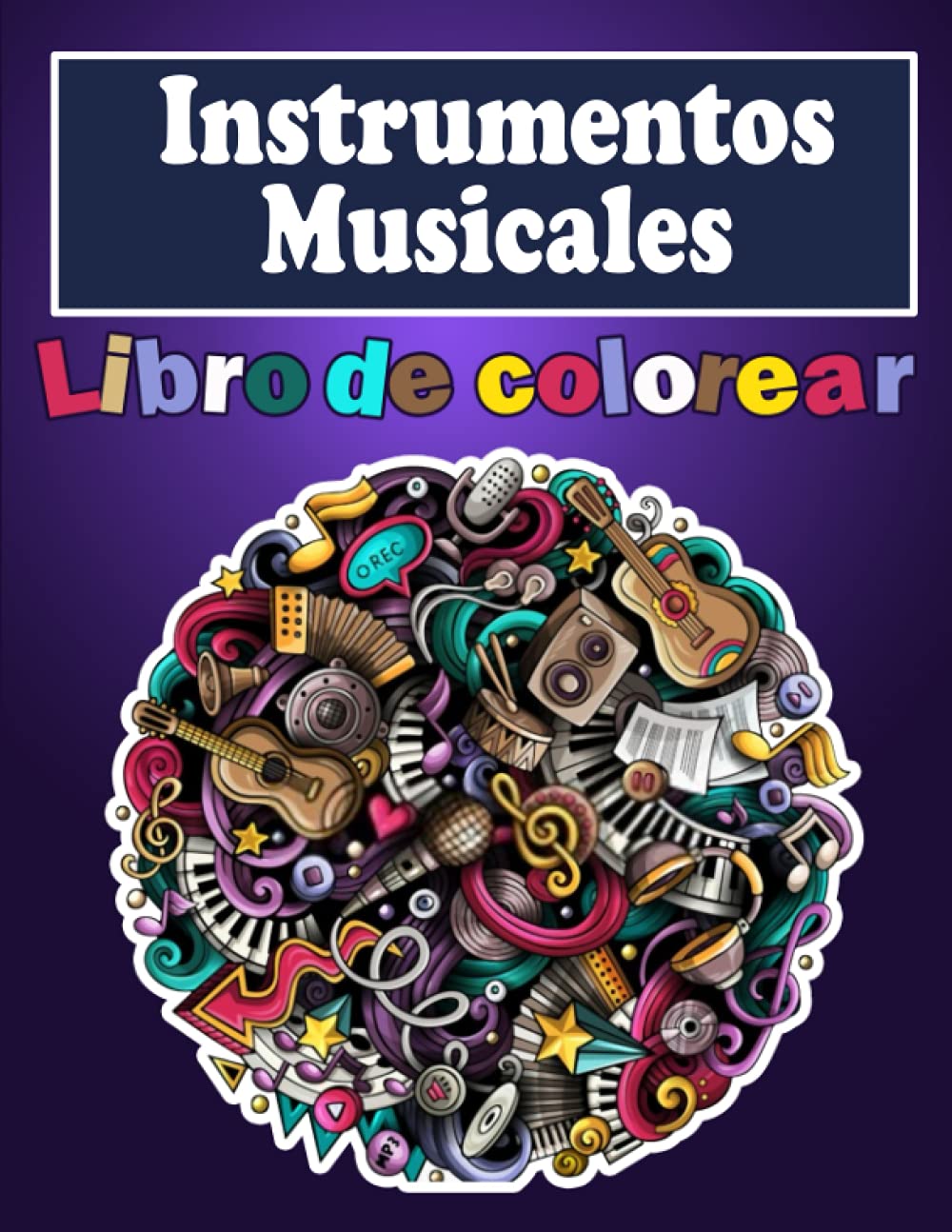 Buy Instrumentos Musicales Libro De Colorear Para Niños De 4 a 8 años ...