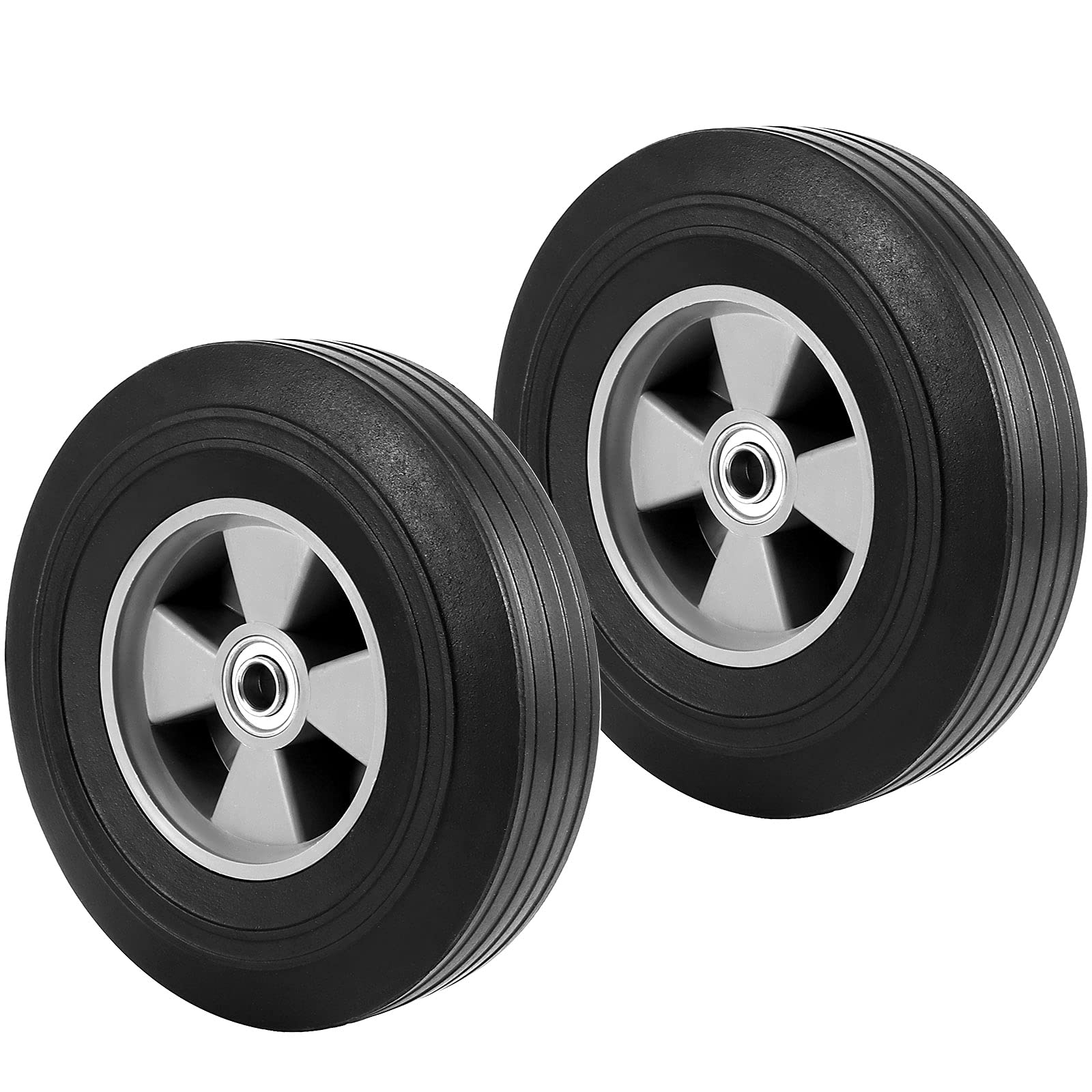 Buy HOIGON 2 Pack 10 Inch Solid Rubber Hand Truck Wheel With 5 8 Inch buy-hoigon-2-pack-10-inch-solid-rubber-hand-truck-wheel-with-5-8-inch