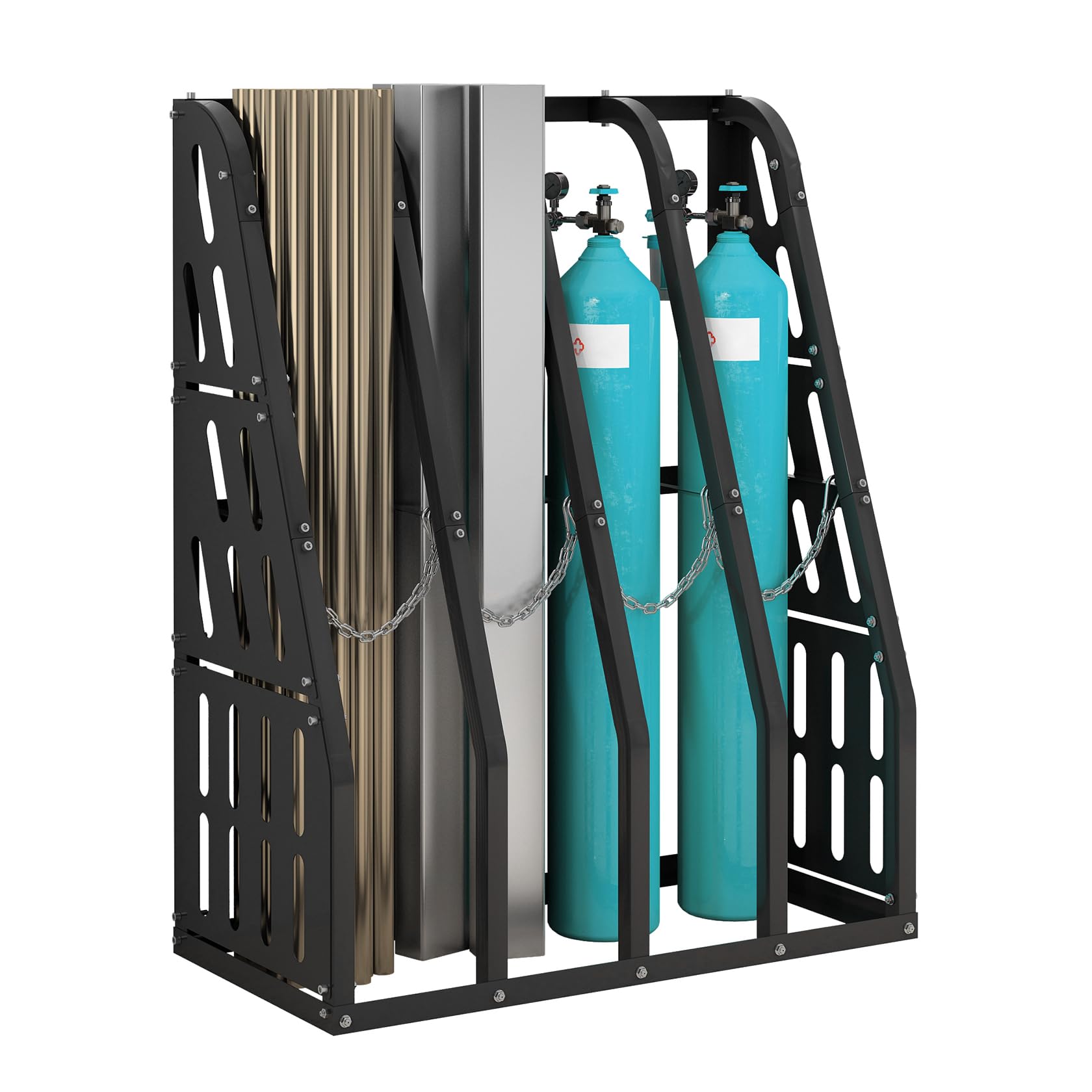 Amazon.com: Hymula Vertical Bar Rack 1500 LB Capacity, 4 Bays Storage ...