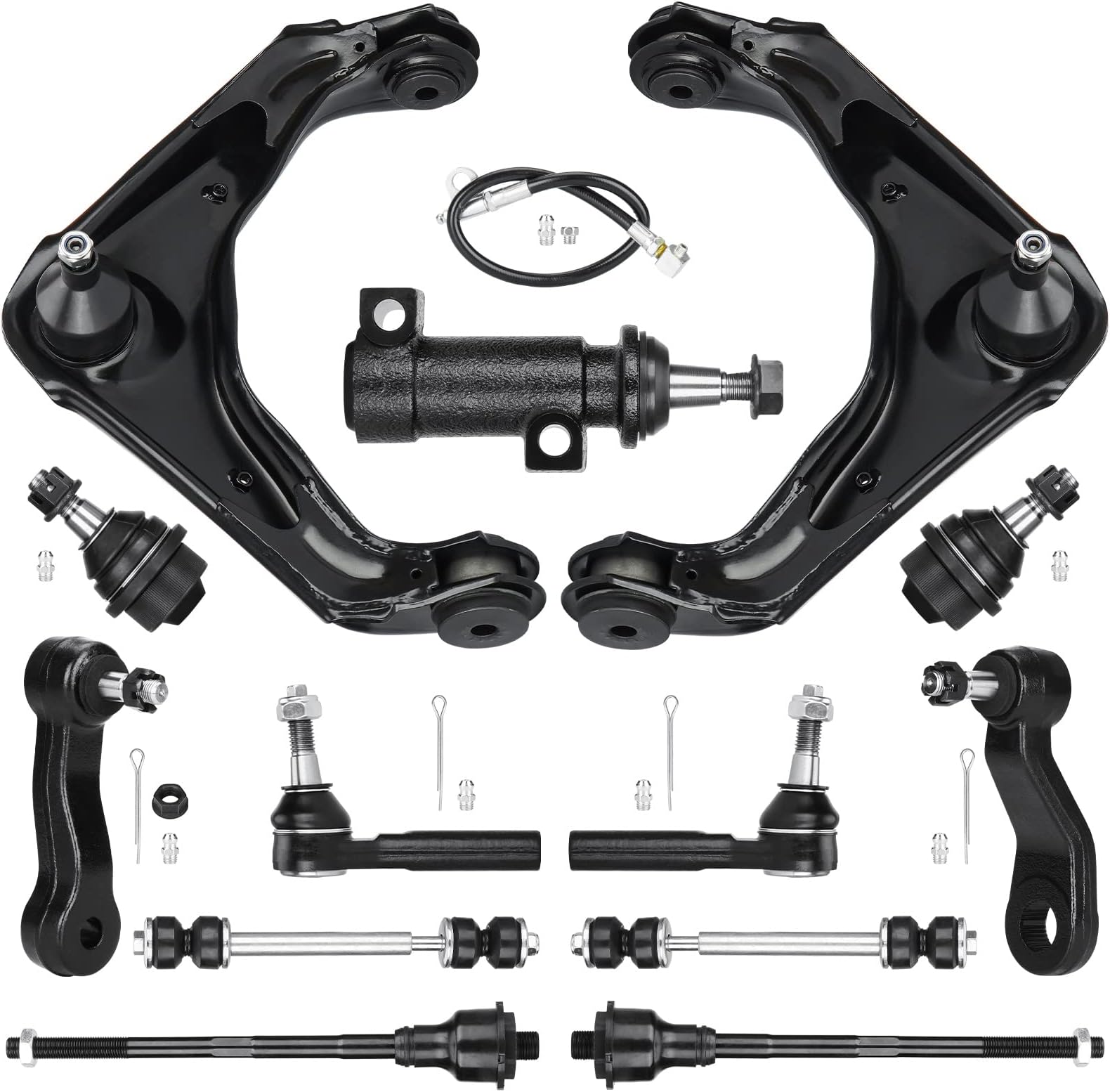 Amazon.com: 13PC Front Upper Control Arms K620054 for Chevy Silverado ...