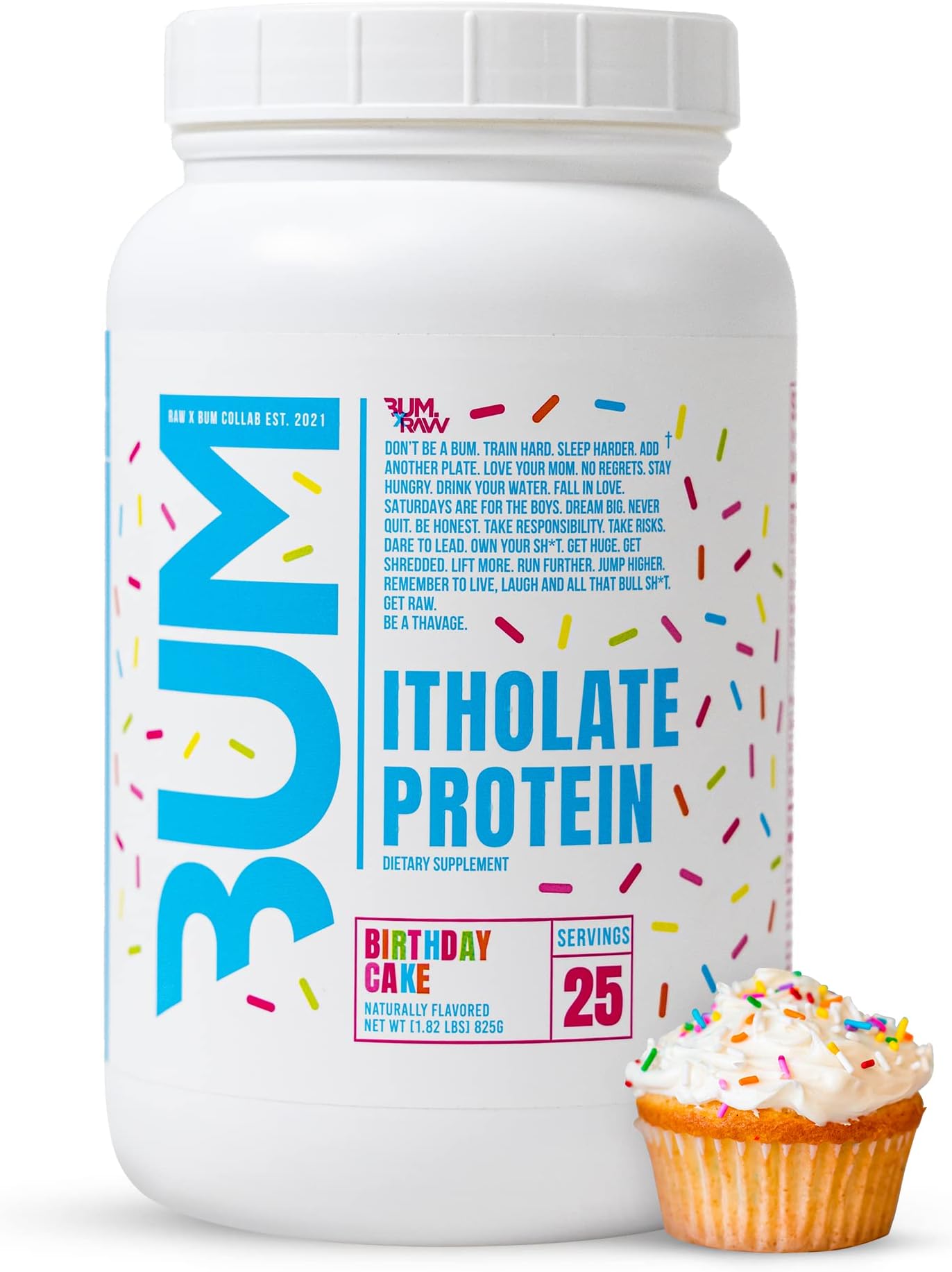 Amazon.com: RAW Whey Isolate Protein Powder, Birthday Cake (CBUM ...