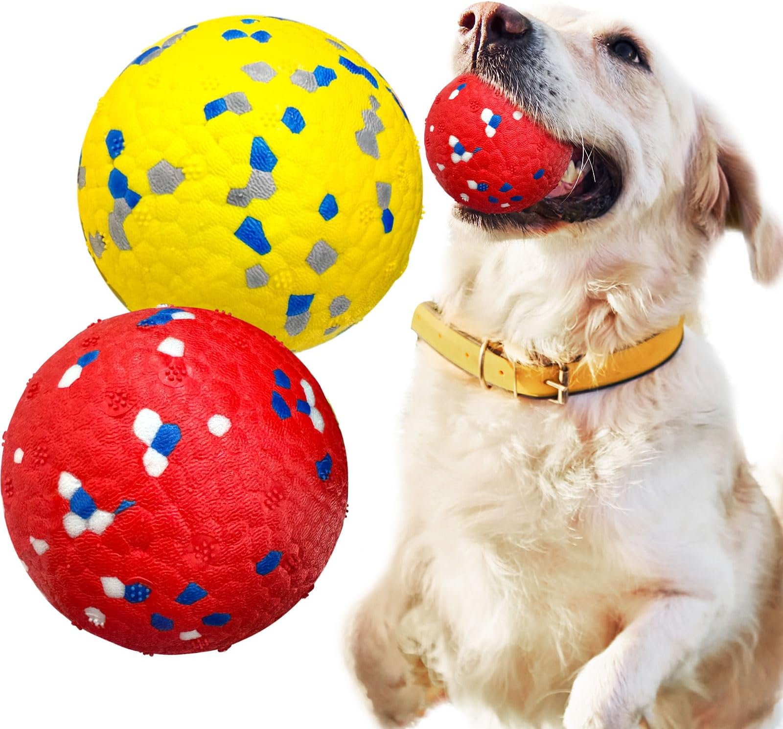 Pet Supplies : Petcare 2 Pack Dog Balls Toys for Aggressive Chewers ...