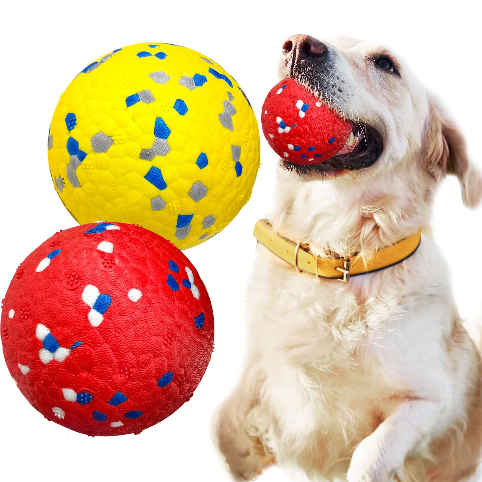 Pet Supplies : Petcare 2 Pack Dog Balls Toys for Aggressive Chewers ...