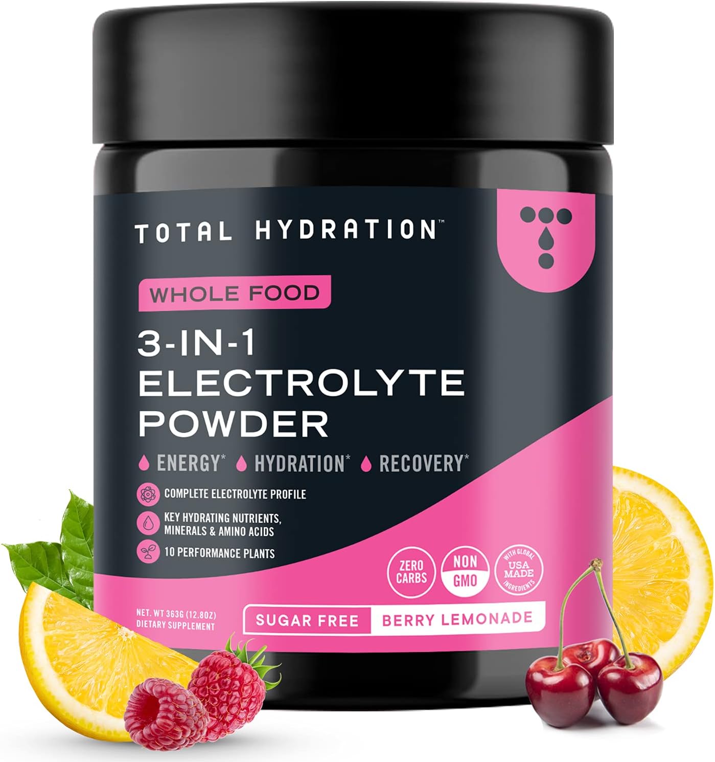 Amazon.com: Total Hydration 3-in-1 Electrolyte Powder - Sugar Free Low ...