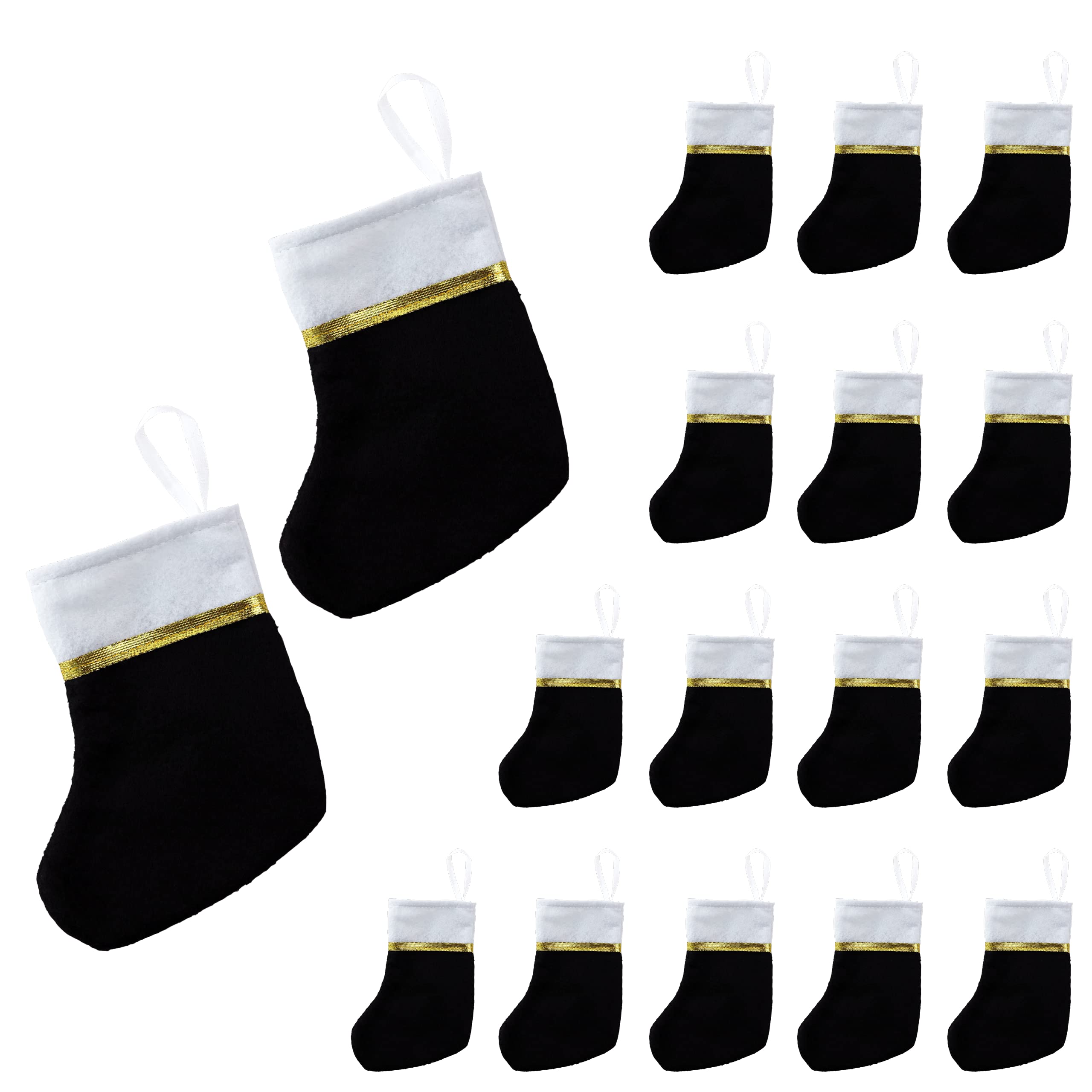 Snapklik.com : Iconikal Black Mini Stockings, 7.5 Inch, 24 Pack ...