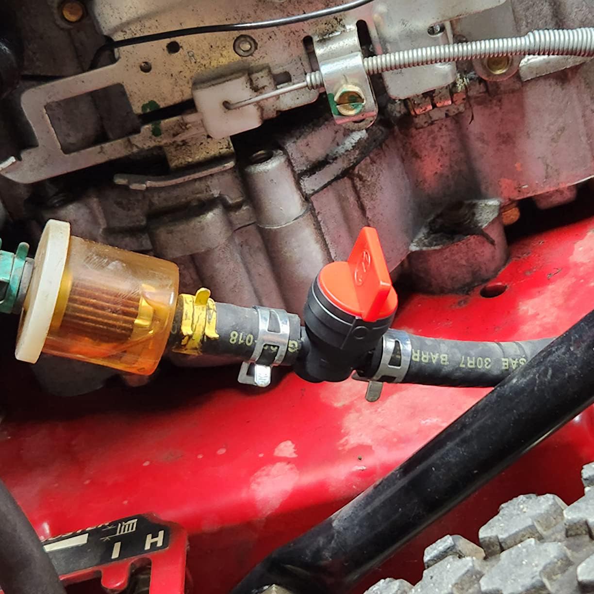 Snapklik.com : 1/4" Inline Fuel Cut Off Valve Straight Gas Valve And ...