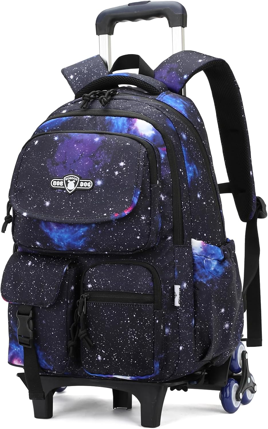 Amazon.com | Galaxy Rolling Backpack for Boys Wheeled Backpack for ...