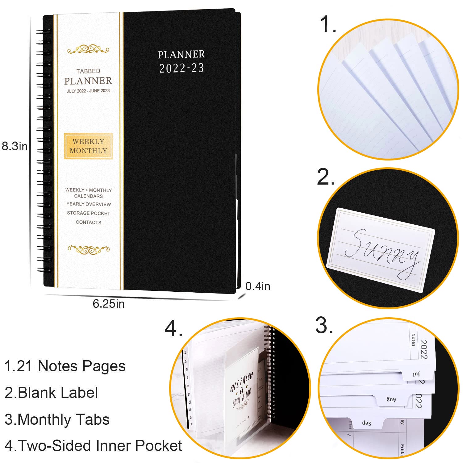Planner 2022-2023 - 2022-2023 Planner with Weekly & Monthly Spreads ...
