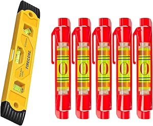 Magnetic Torpedo Level, 9-Inch Shockproof small Leveler with 3 Bubble ...