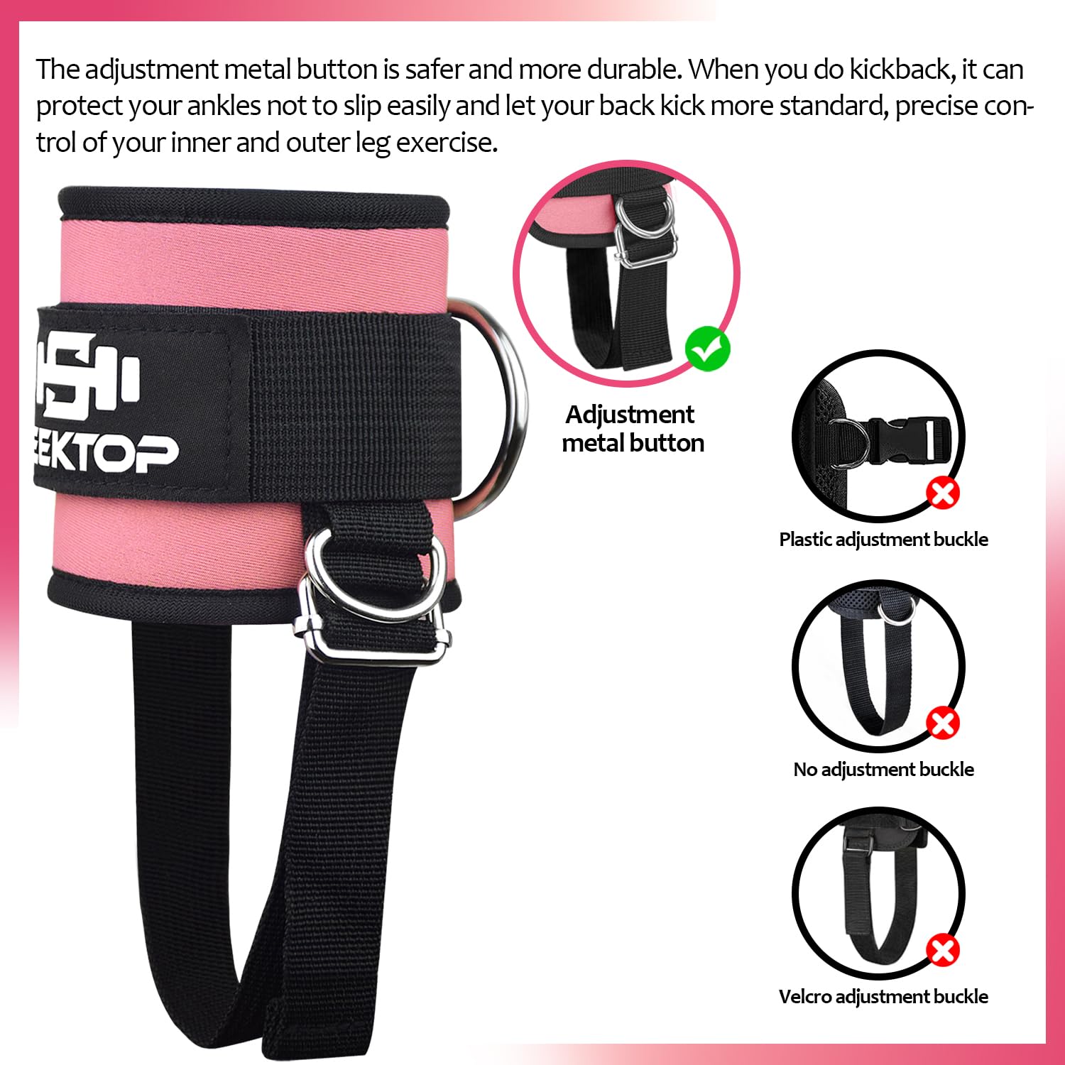 Snapklik.com : Seektop Ankle Strap For Cable Machine, Comfortable ...