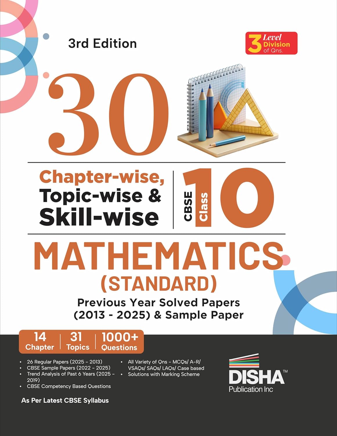 Disha 30 Chapter-wise, Topic-wise & Skill-wise CBSE Class 10 Mathematics (Standard) Previous ...