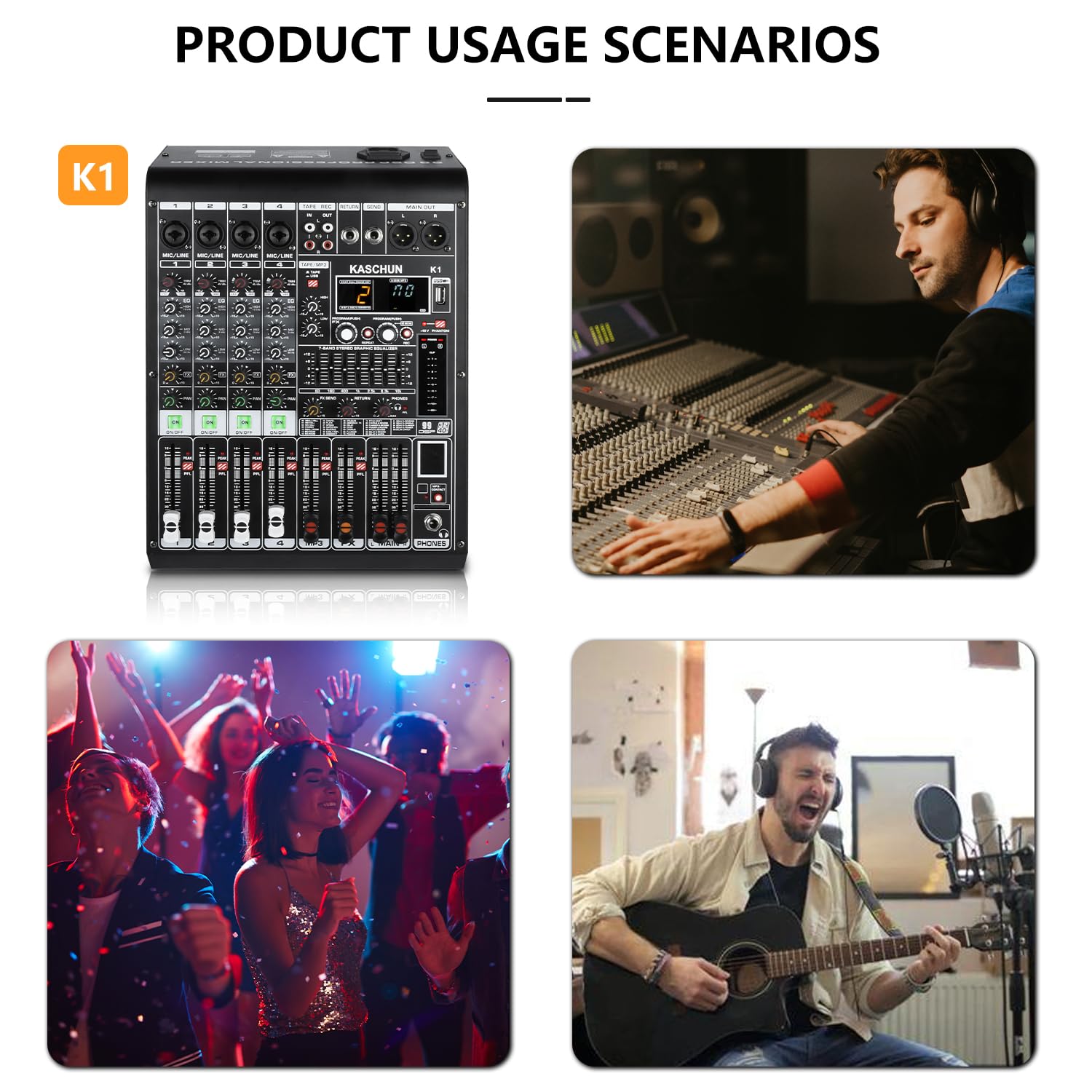 G98X professional Audio Mixer 8-channel 99 DSP reverberation effect ...