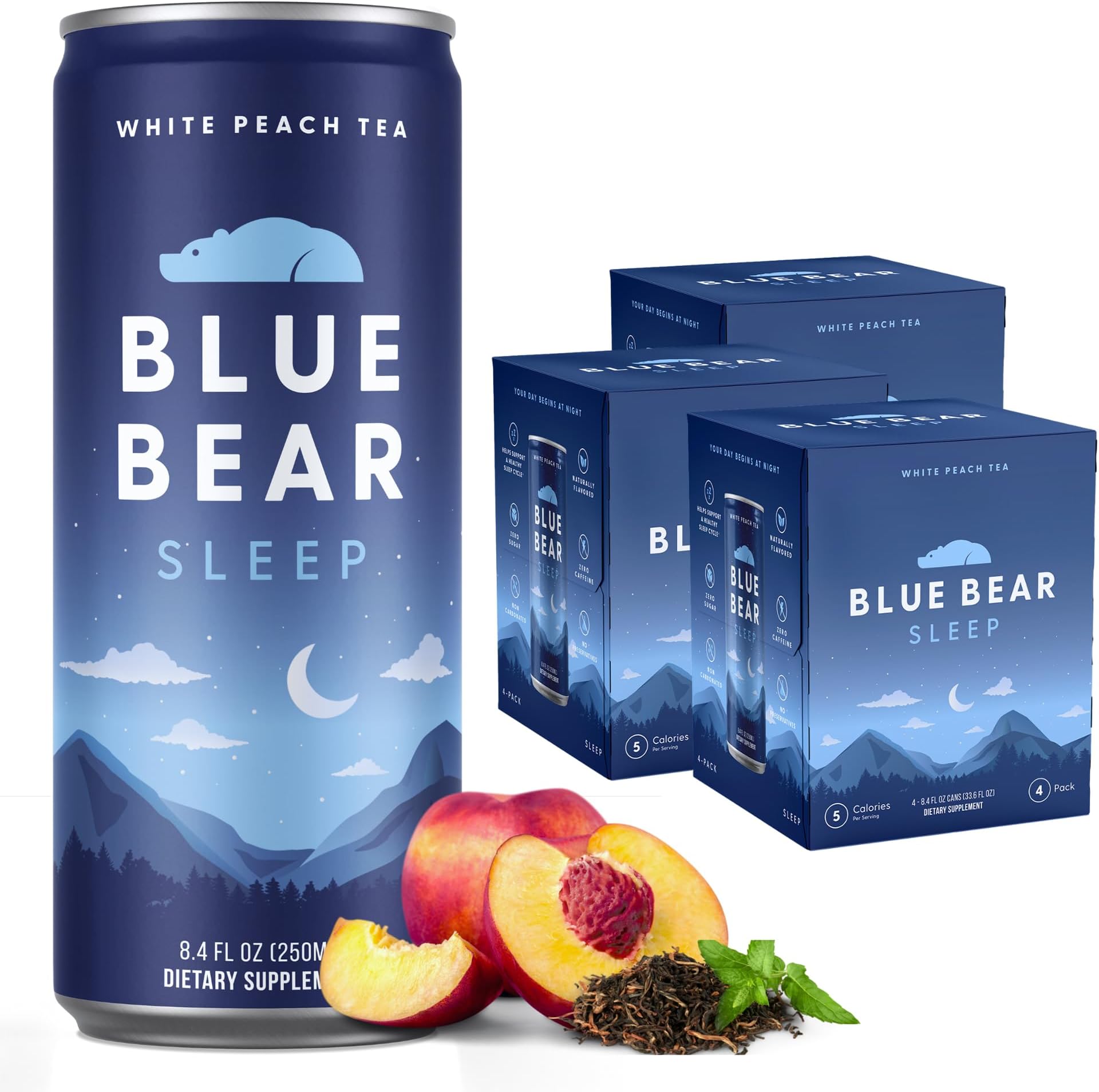 Amazon.com: Blue Bear Melatonin Sleep Drink, Sleep Tea for Bedtime ...