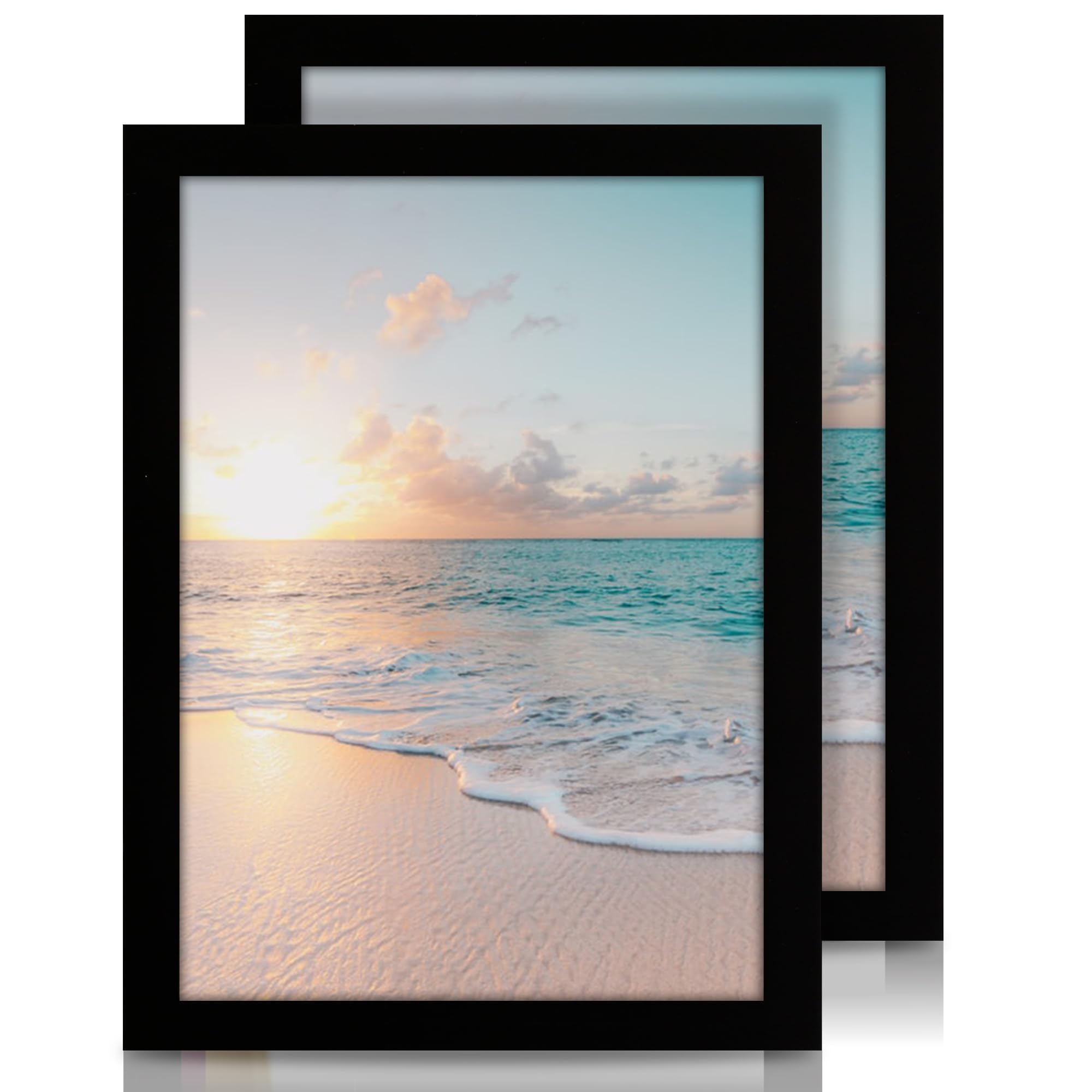 Cispree A4 Photo Frame-2Pack, A4 Wooden Picture Frames with Plexiglass ...