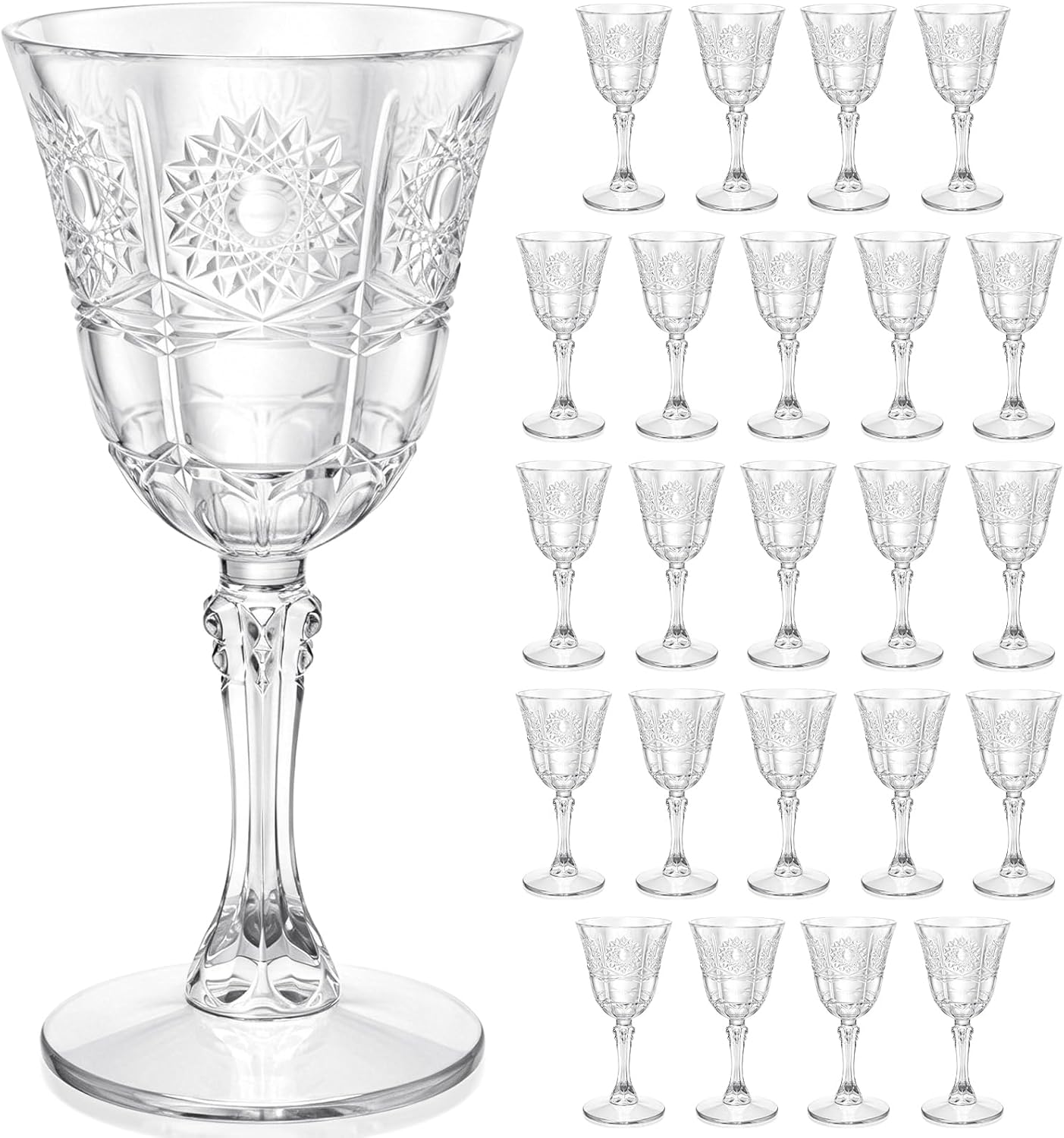 Amazon.com | Prashent Plastic Wine Glasses, Unbreakable Wine Cups with ...