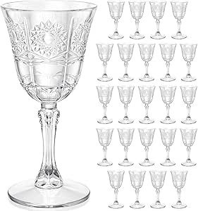 Amazon.com | Prashent Plastic Wine Glasses, Unbreakable Wine Cups with ...