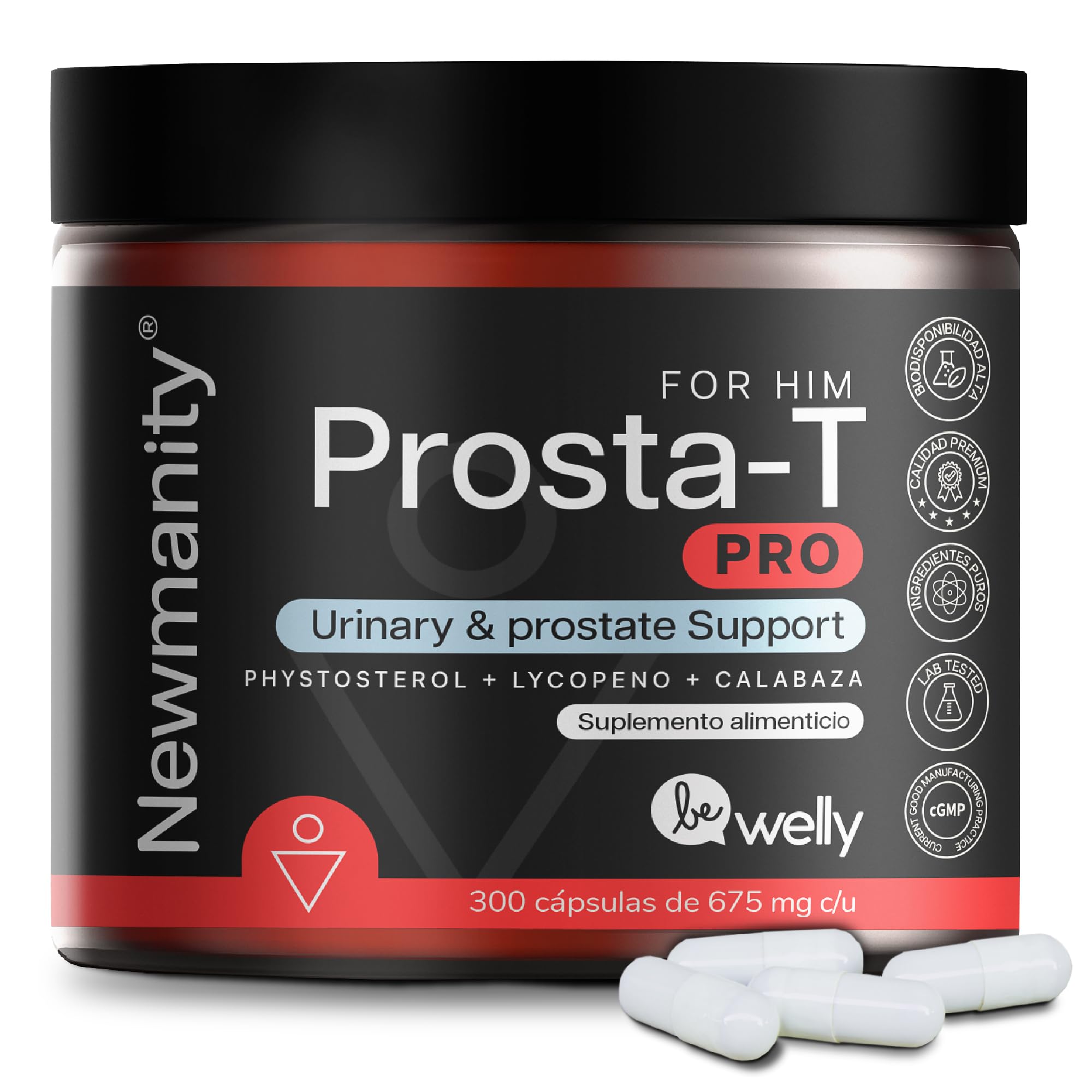 NEWMANITY Prosta T para Apoyo de Próstata y Salud Urinaria - 100 dias - con Fitosteroles ...