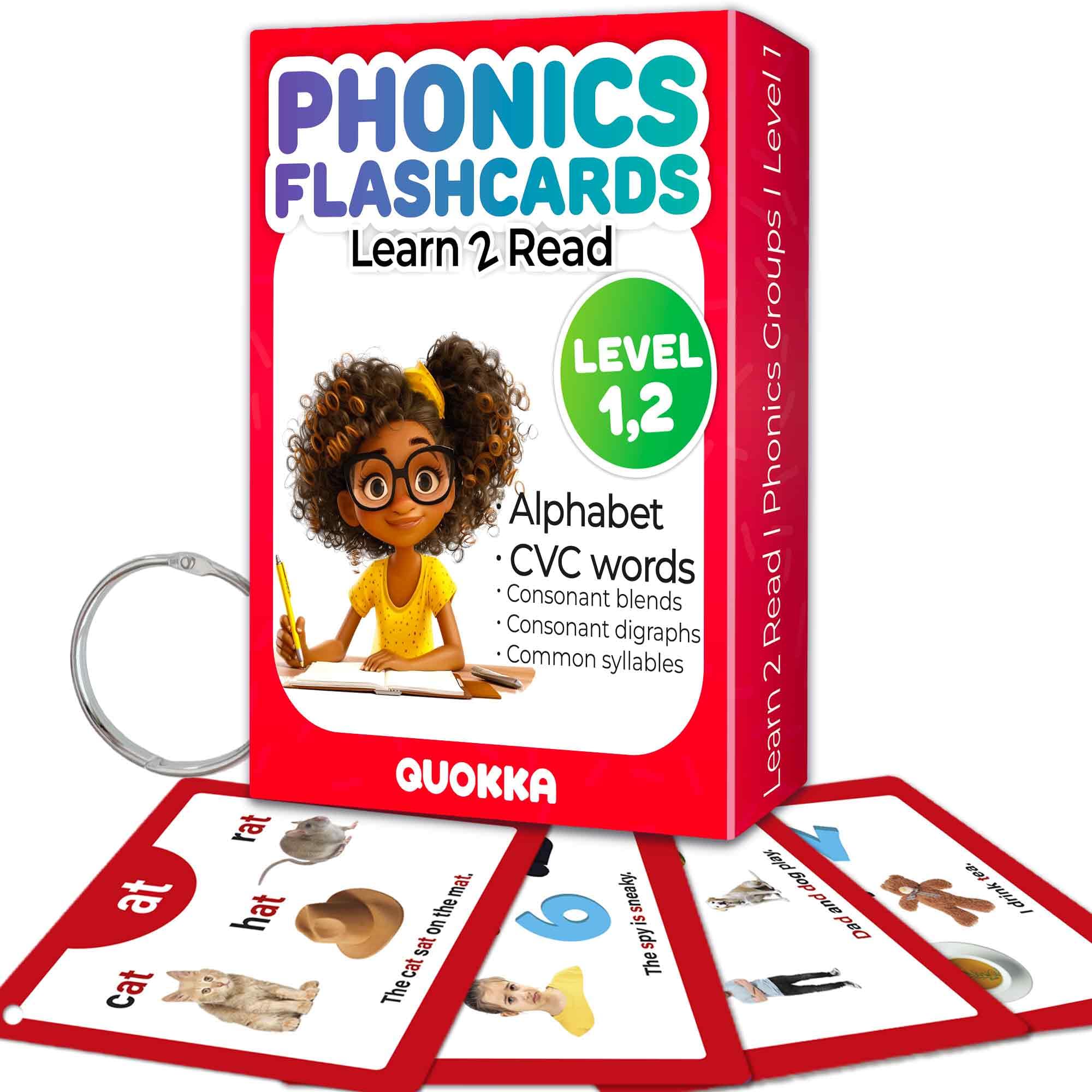 Snapklik.com : English Alphabet CVC Flash Cards Learn To Read Set For ...