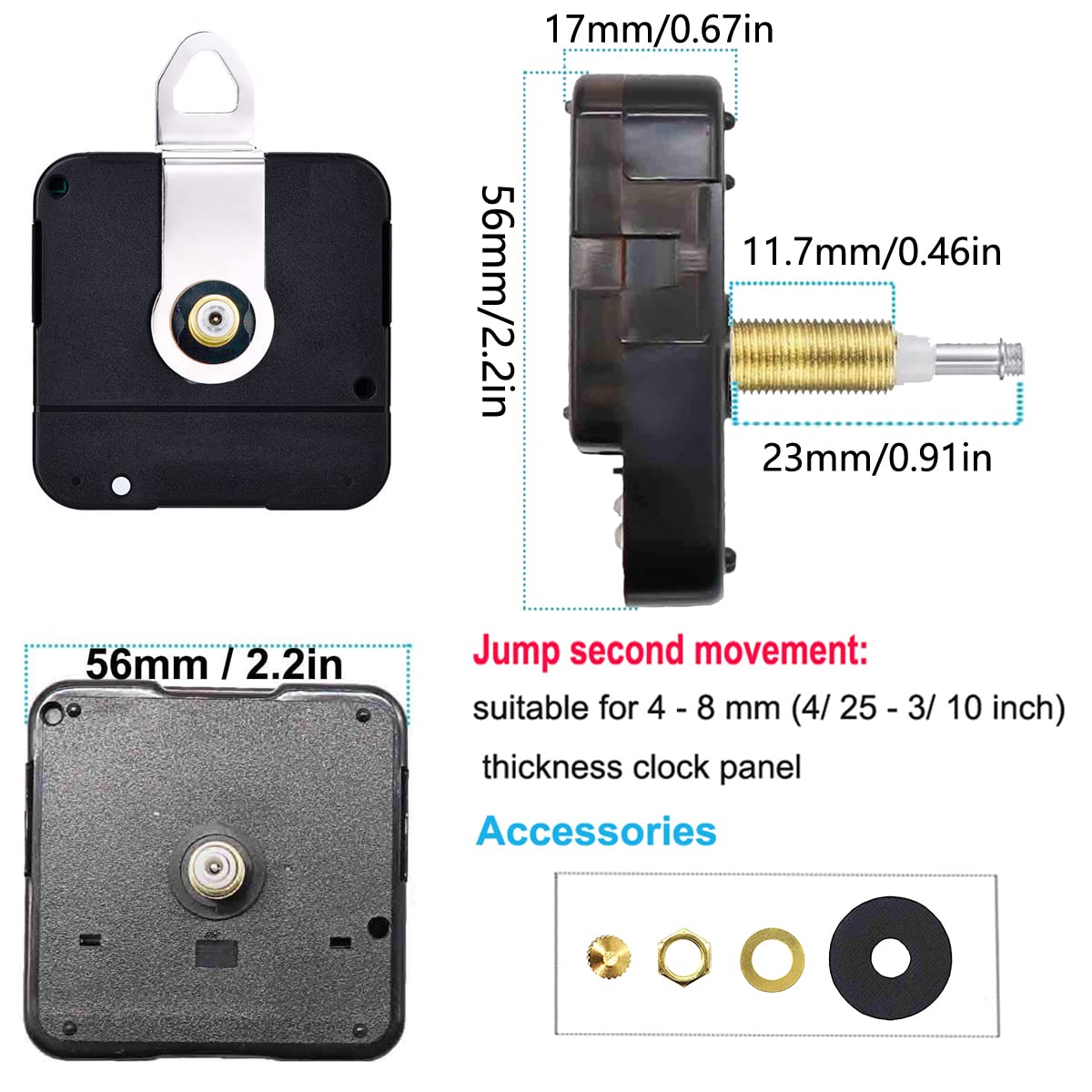 32mm Shaft Takane High Torque 'C' Cell Clock Movement | atelier-yuwa ...