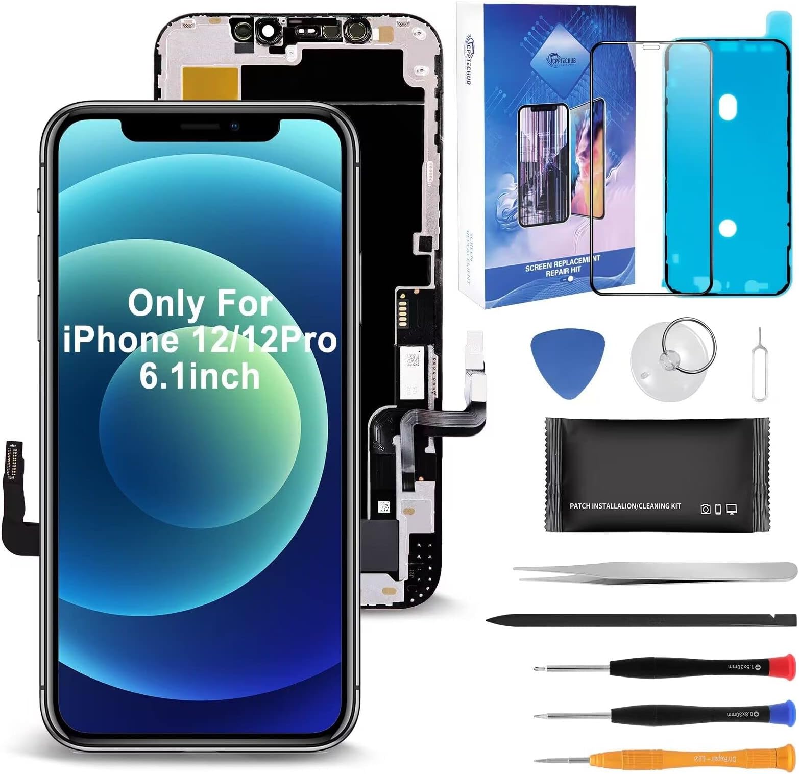 Amazon.com: Screen for iPhone 12 / iPhone 12 Pro (A2341, A2406, A2407 ...