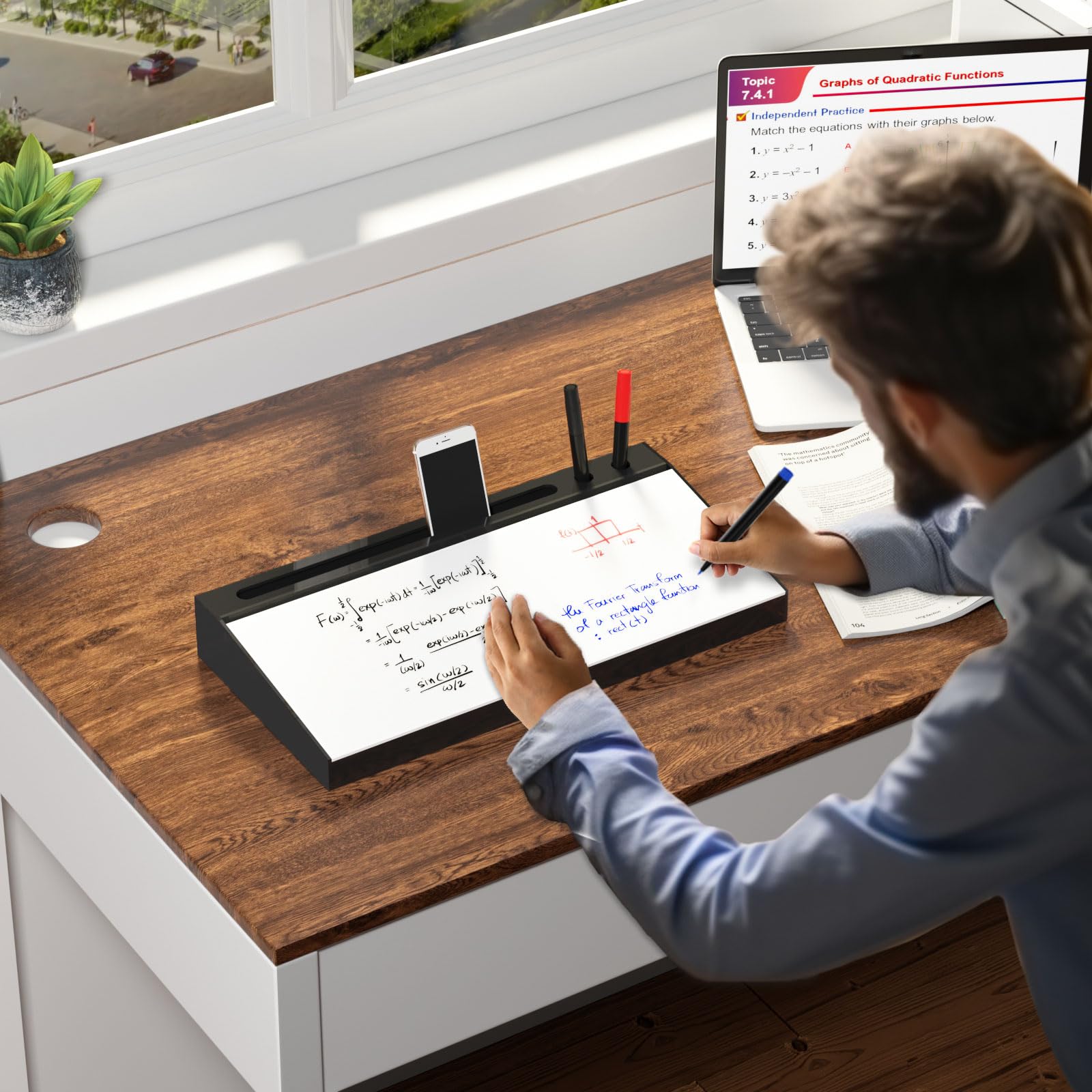 Snapklik.com : HIIMIEI Desktop Whiteboard, Desk Board Buddy Dry Erase ...