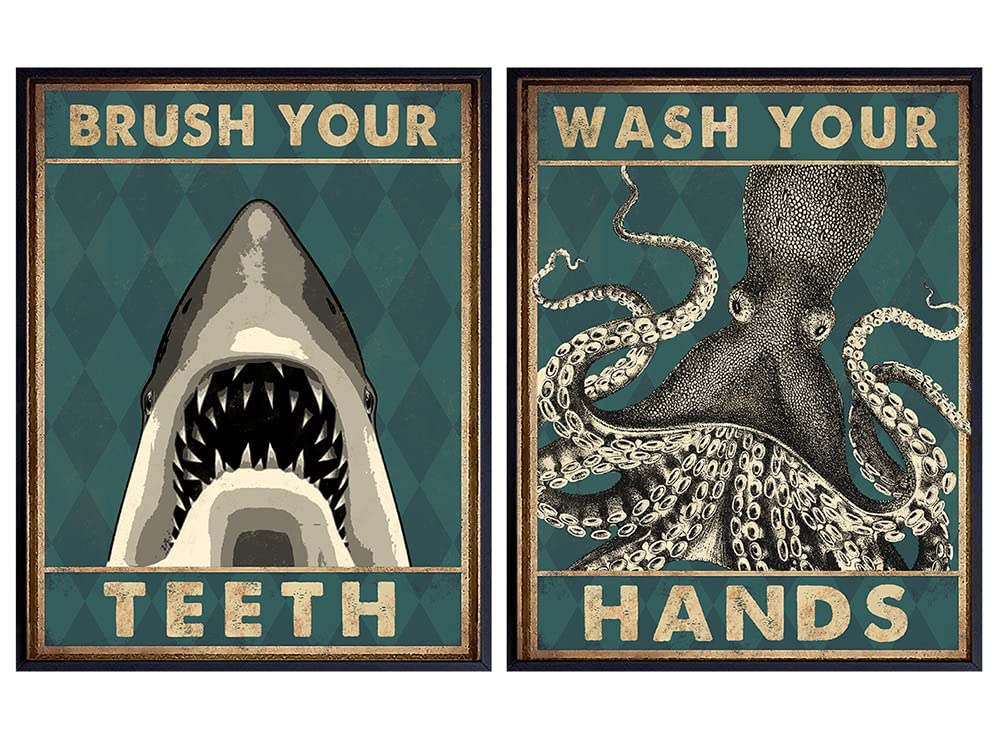 Amazon.com: Kids Bathroom Decor - Bathroom Wall Decor - octopus ...