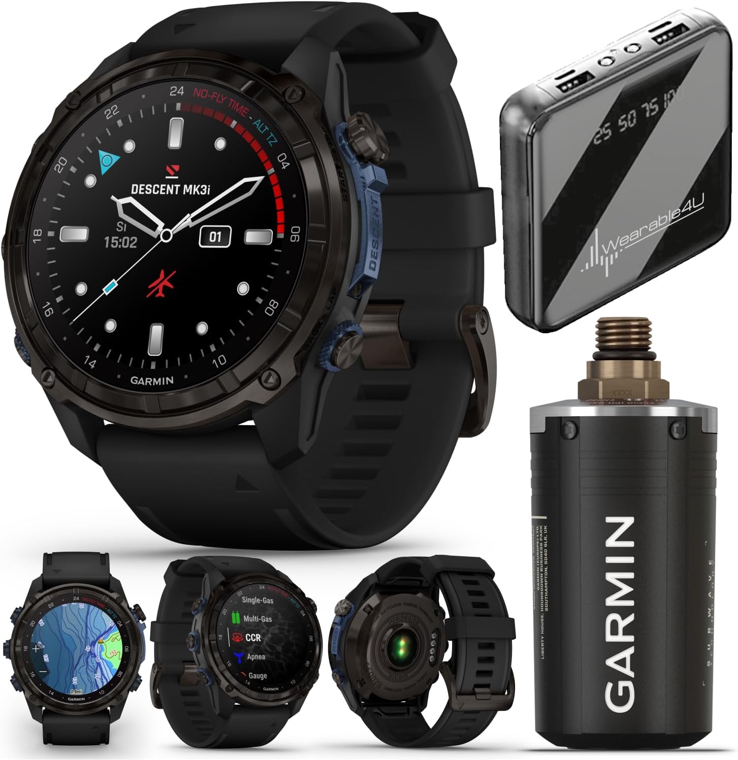 Amazon.com: Garmin Descent Mk3 & Mk3i 51 mm & 43 mm w/T2 Transceiver ...