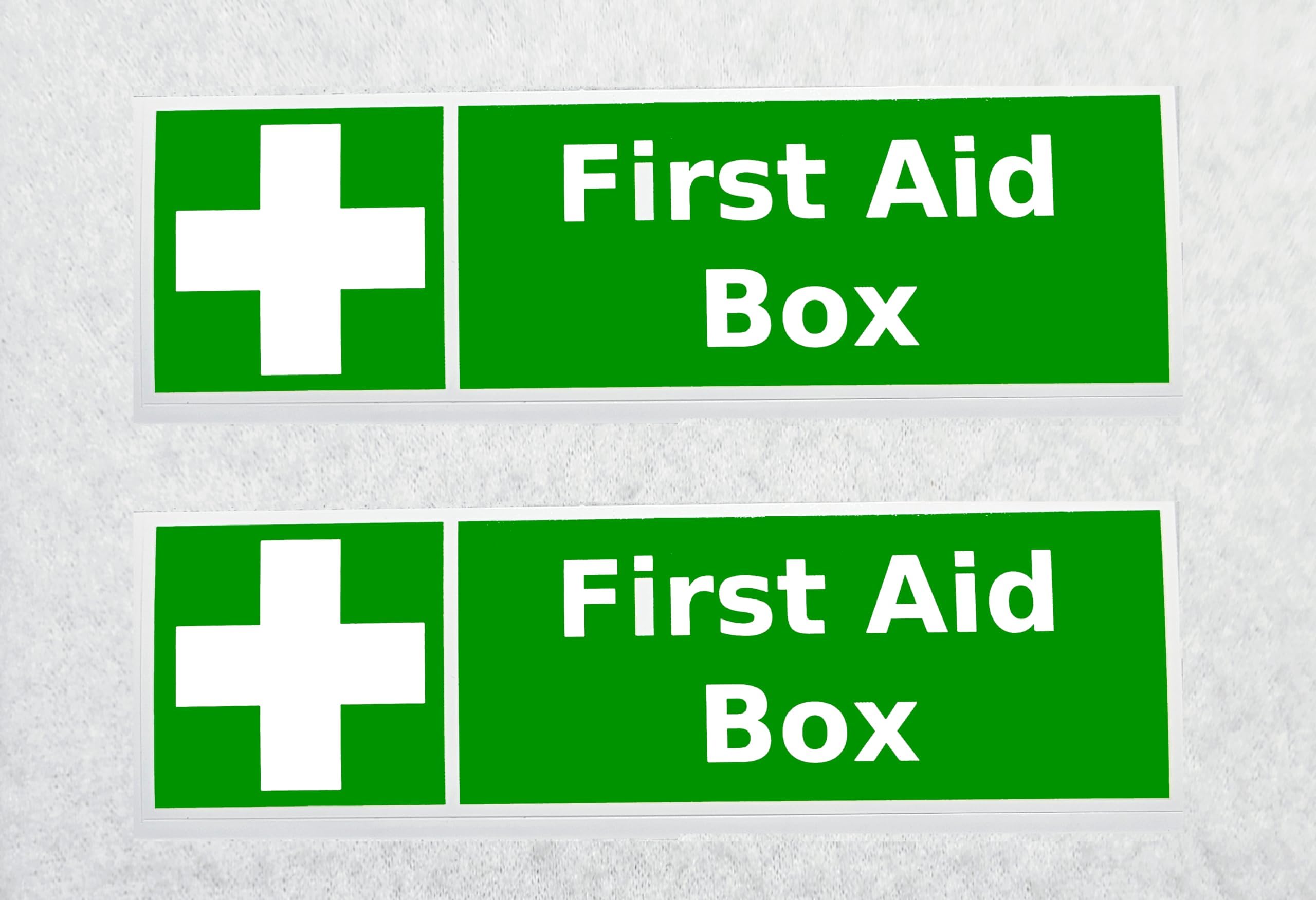First Aid Box Sticker Pack of 2 Waterproof Outdoor Vinyl Sticker 150 x ...