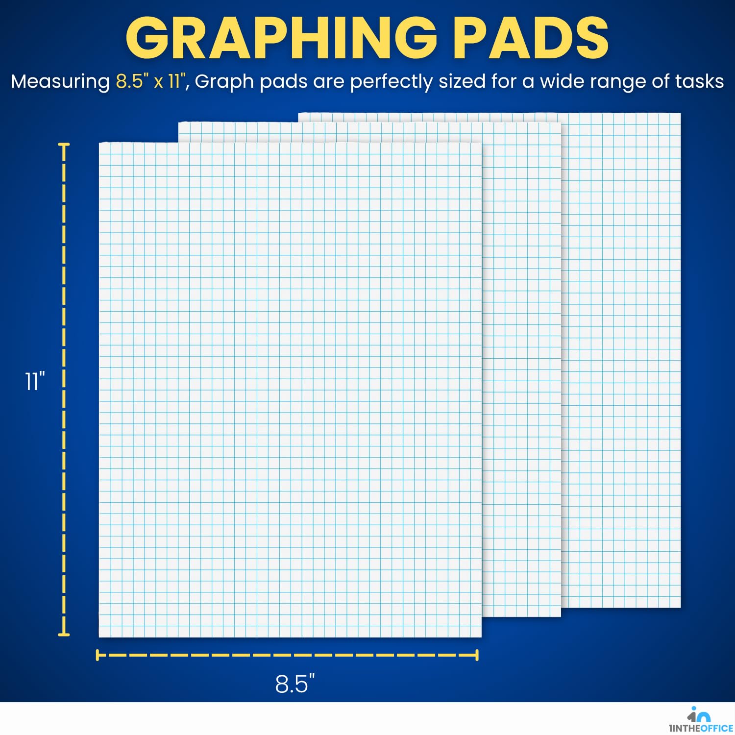 Snapklik.com : 1InTheOffice Graph Paper Pads, Quadrille Ruled Writing ...