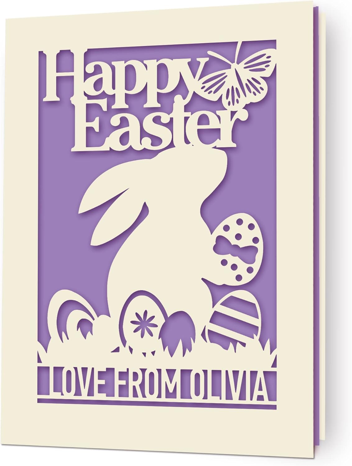 Amazon.com : Personalized Easter Cards Easter Eggs Gifts for Kids Bunny ...