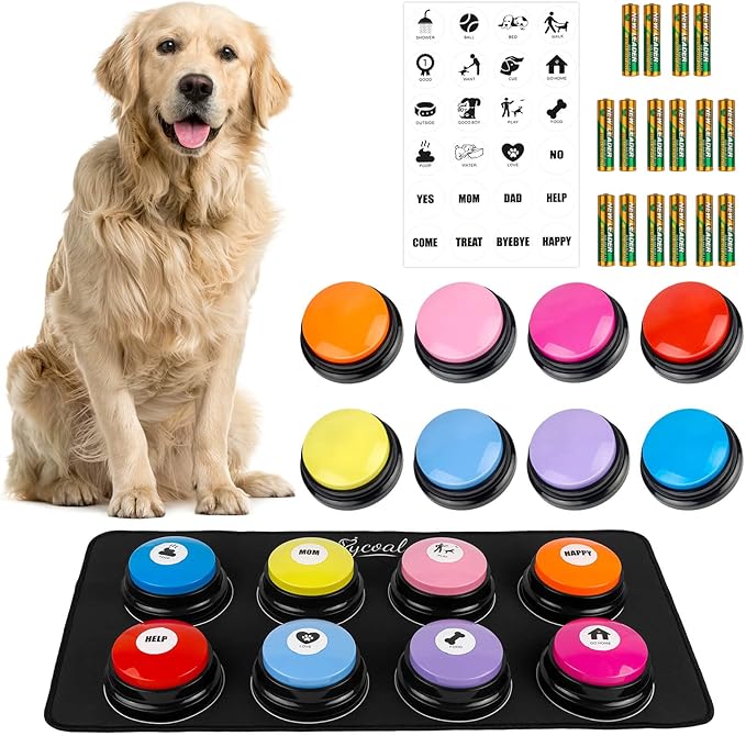 Amazon.com : Pycoal Dog Buttons for Communication, 8pcs Dog Talking ...