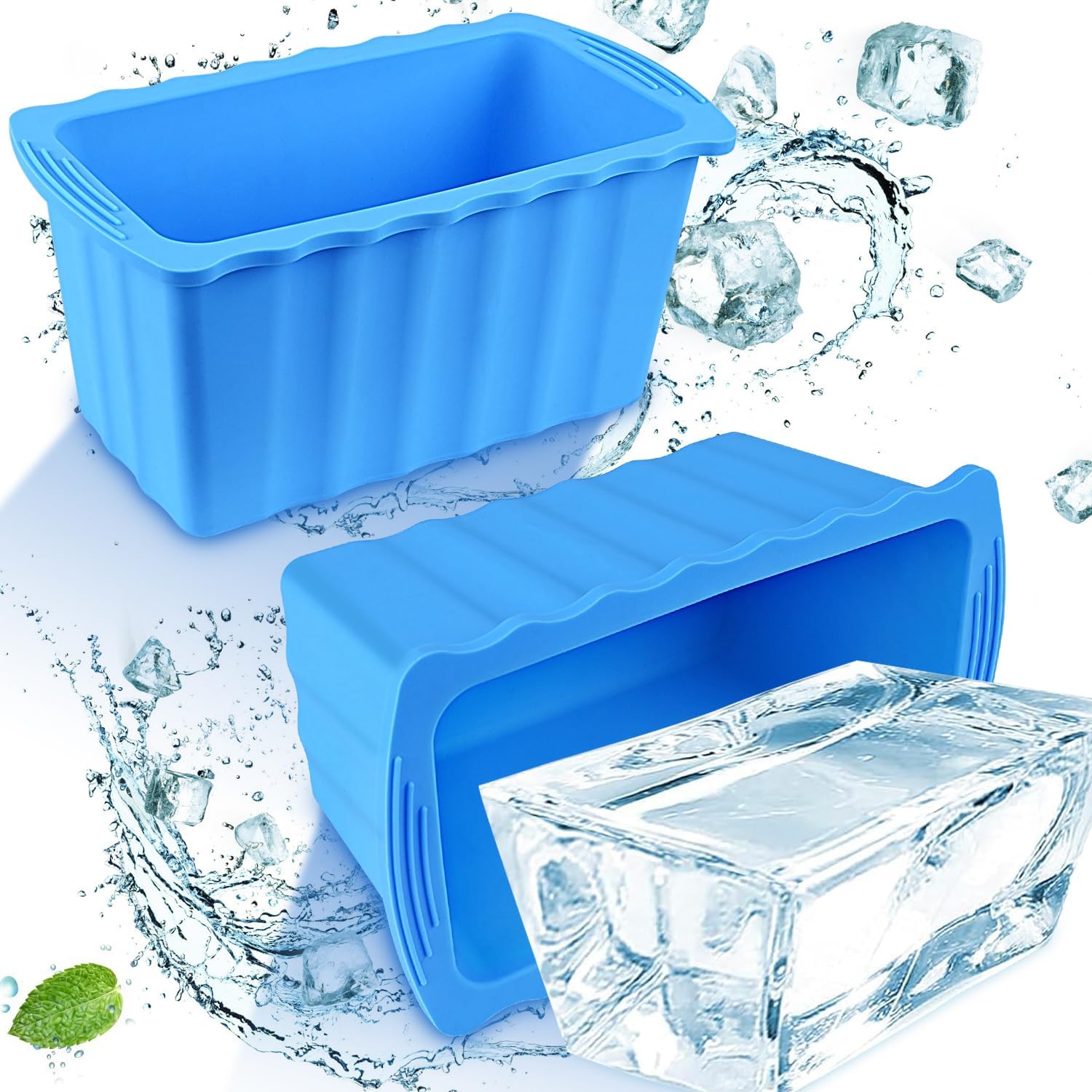 Amazon.com: Extra Large Ice Block Mold, 2Pack 12LB Giant Ice Cubes ...