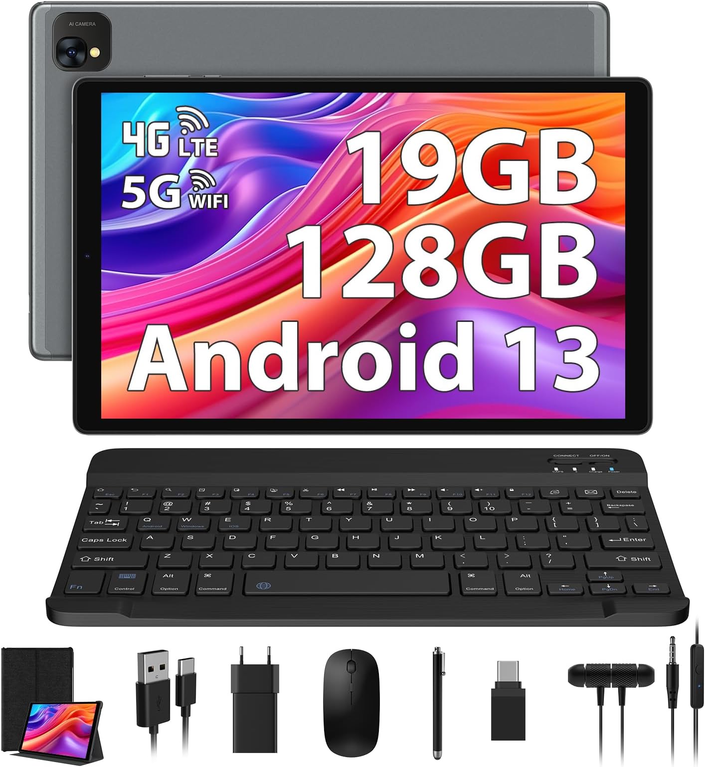 PIXPEAK Tablet 10 Zoll 4G LTE und 5G WiFi, Android 13.0 Octa-Core 2.0 ...