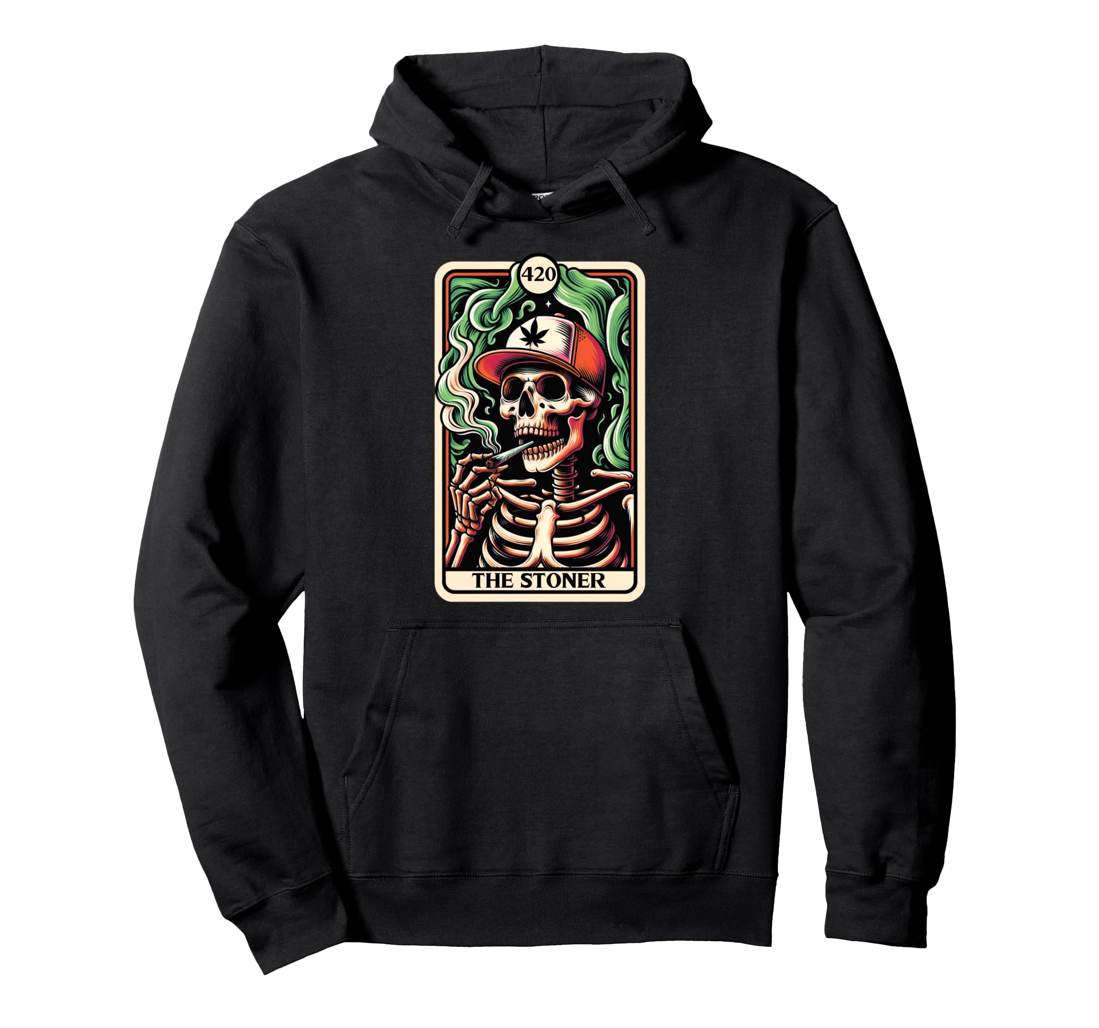 Amazon.com: Tarot Card The Stoner Weed Lover Skeleton Cannabis 420 ...