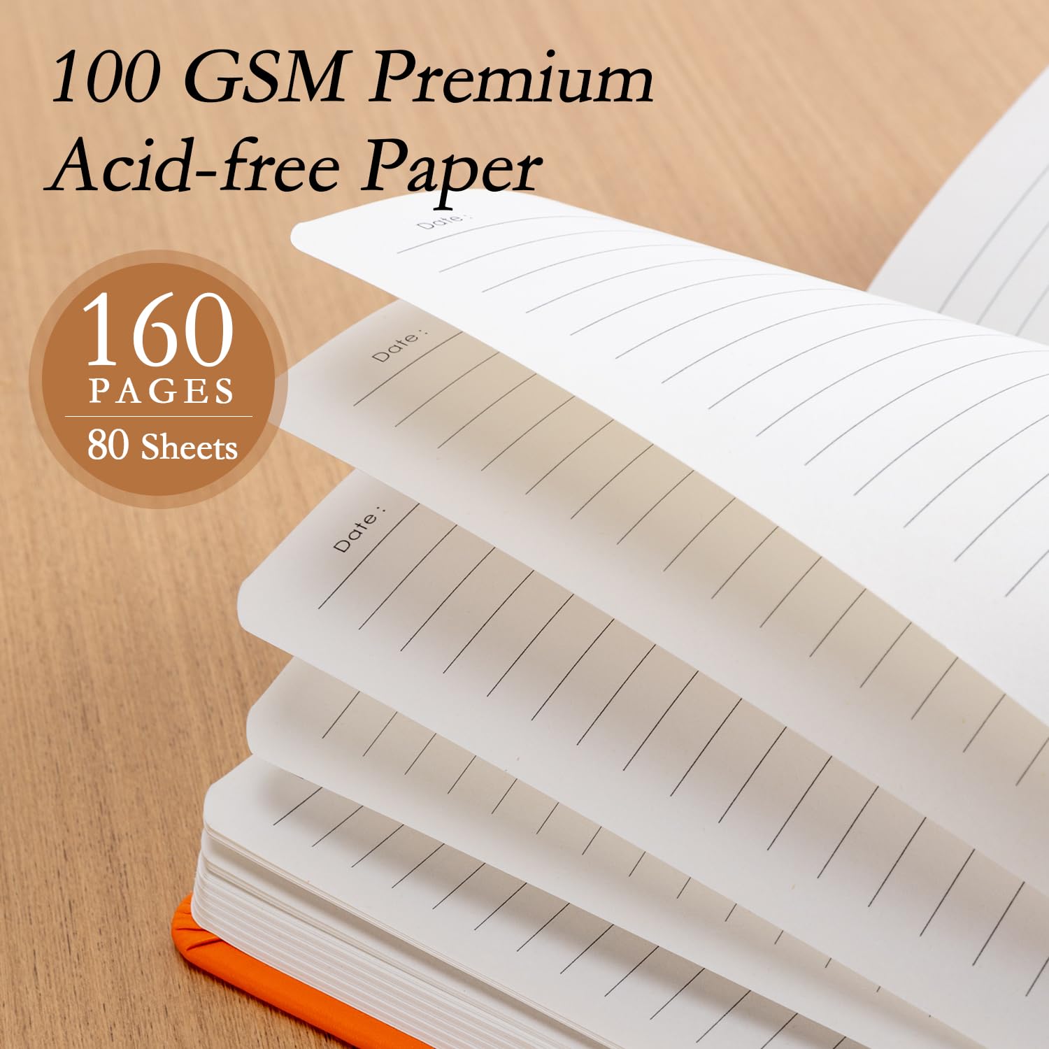 Snapklik.com : Deli A5 Lined Journal Notebook, 160 Pages Hardcover ...