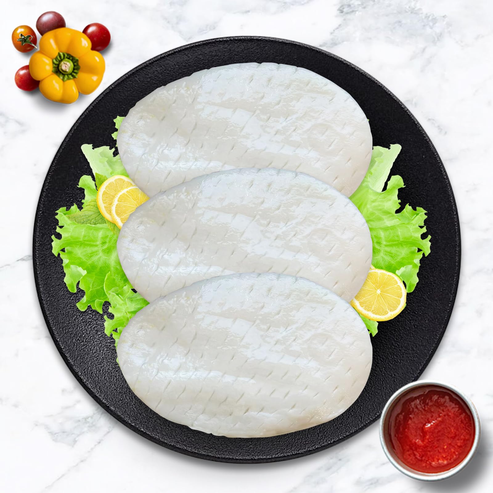 Amazon.com: OCEANZEN: Calamari Steaks, Approximately 1/4 Inch Thick ...